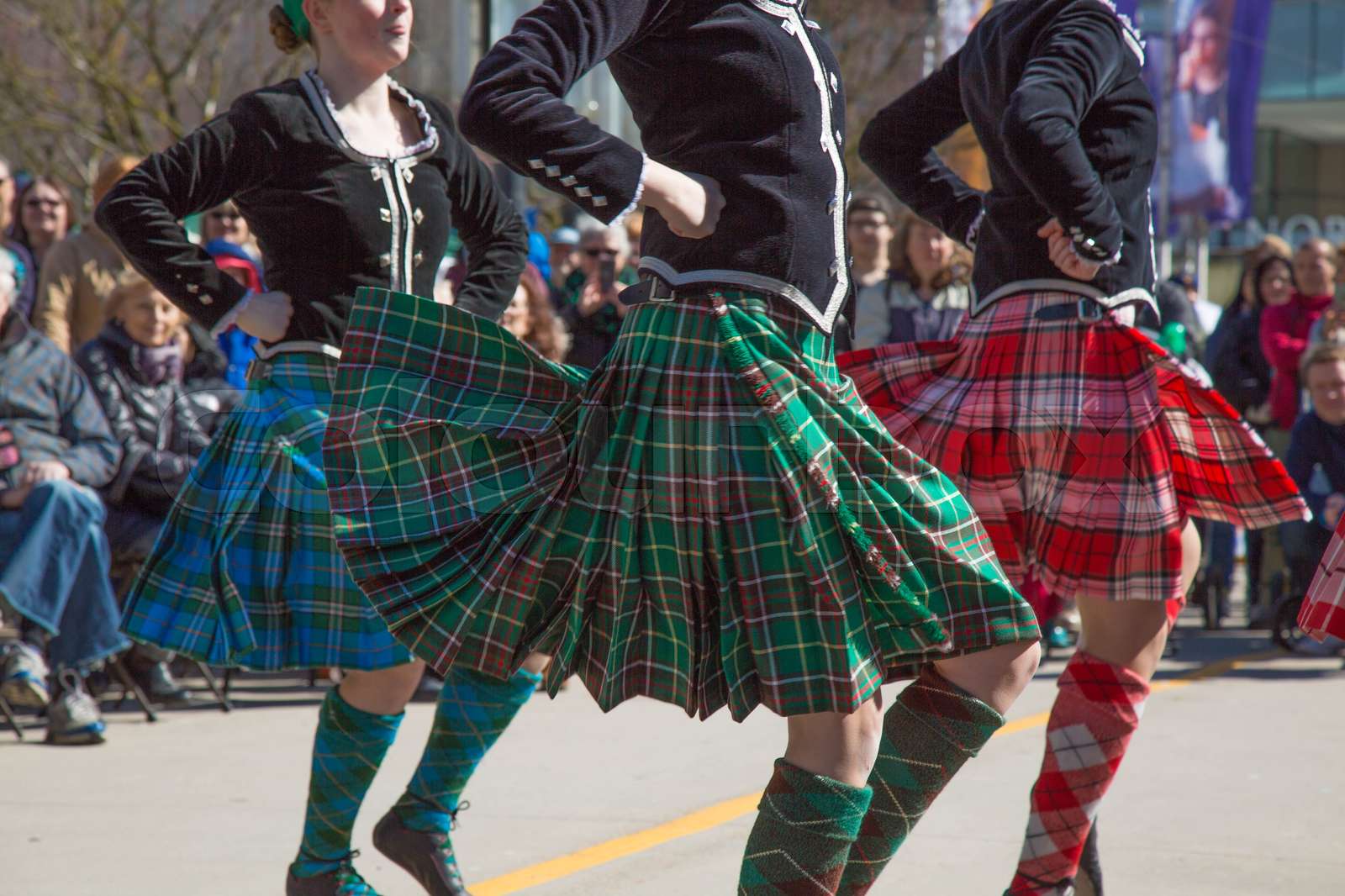 Celtic dance female street | Stock image | Colourbox