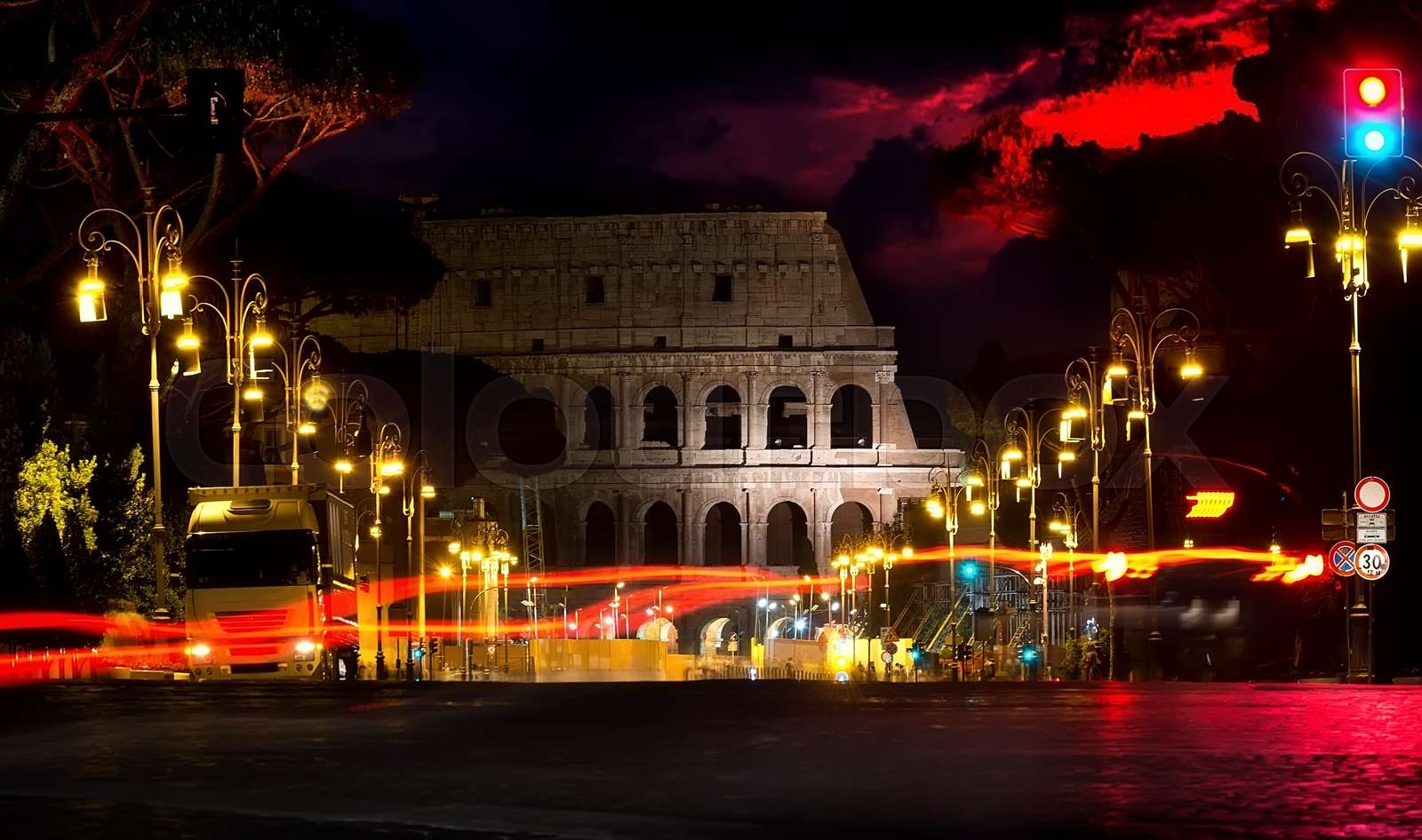 Colosseum at night | Stock image | Colourbox