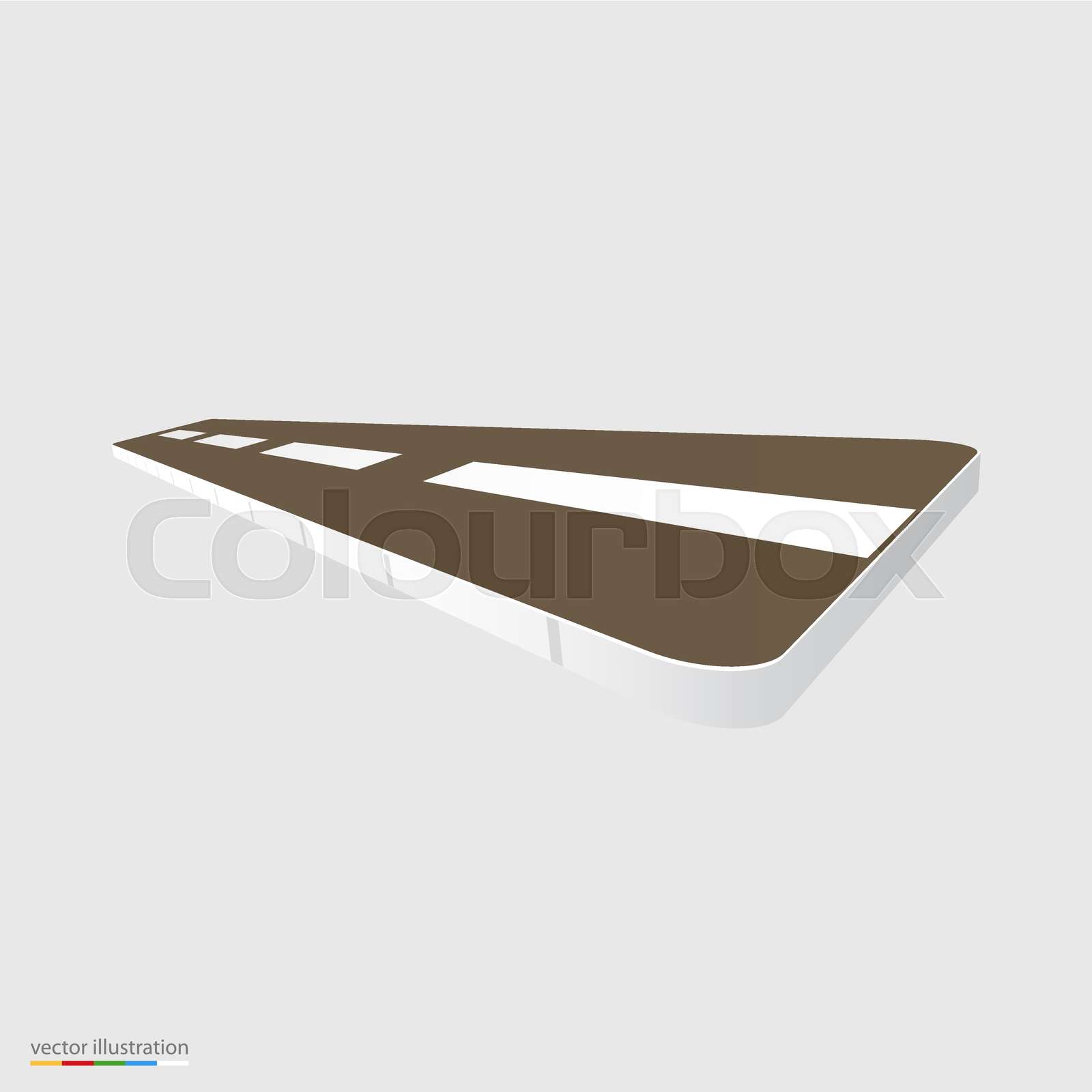 Piece of road vector illustration | Stock vector | Colourbox