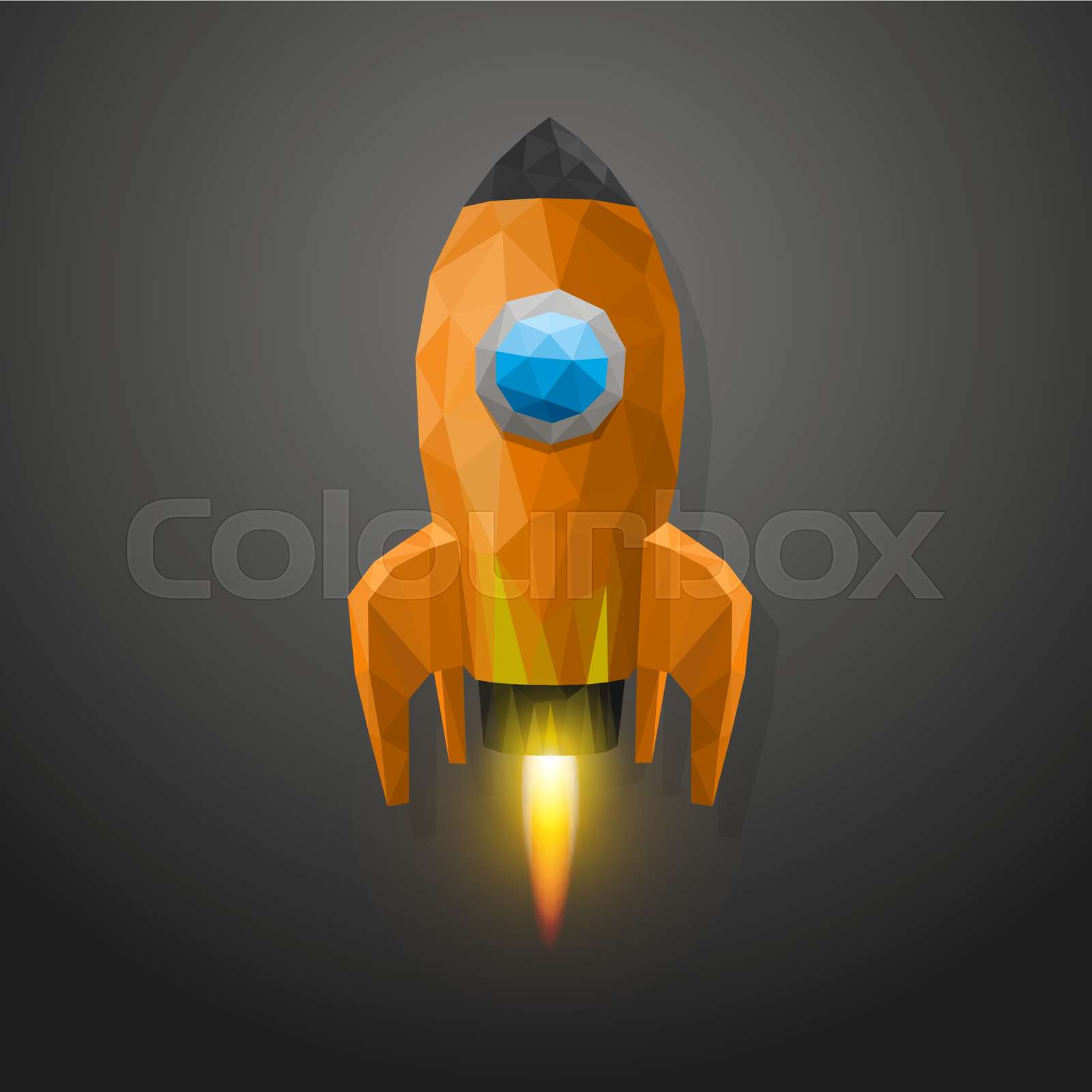Space rocket launch 3d polygon | Stock vector | Colourbox