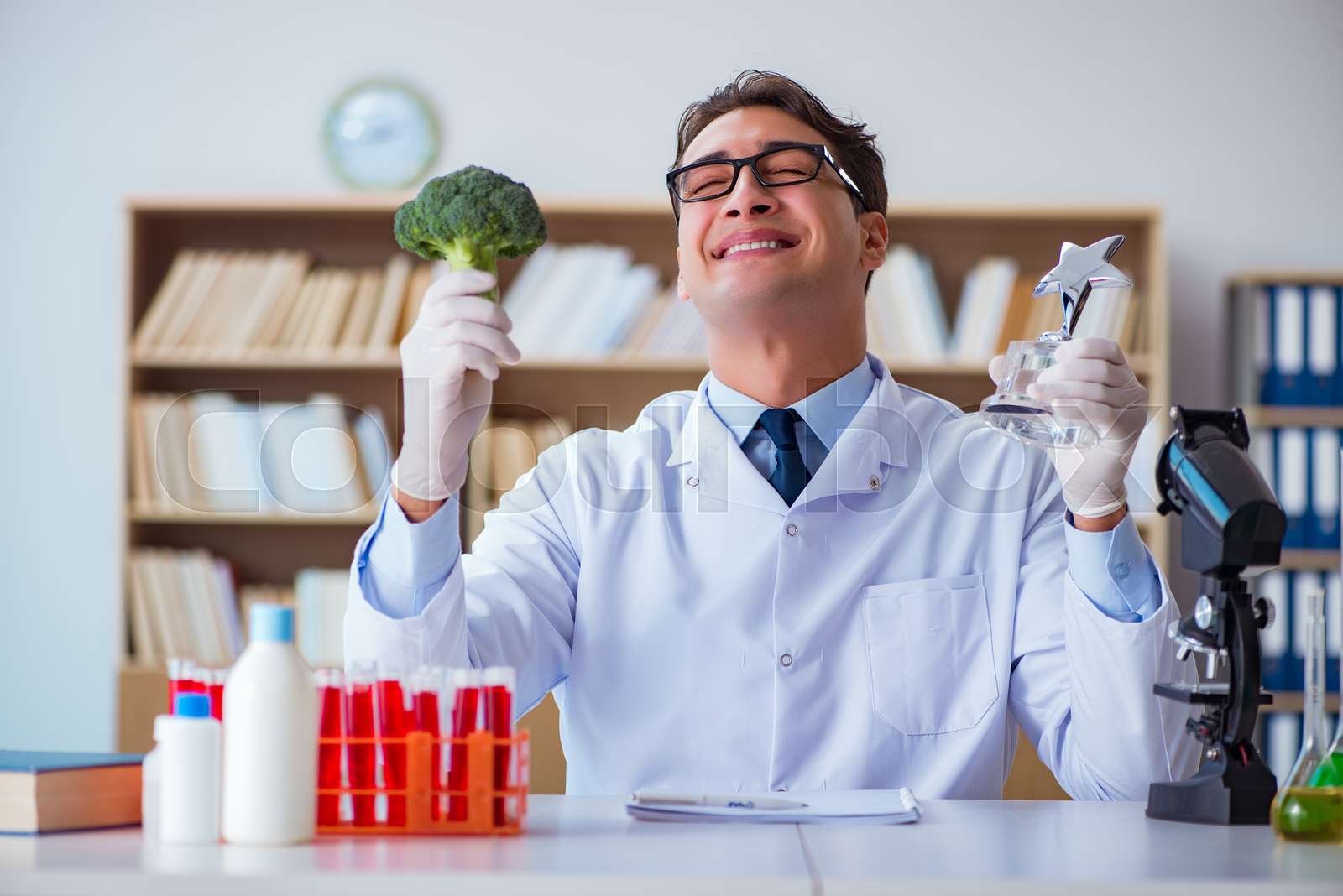 Doctor scientist receiving prize for his research discovery | Stock ...