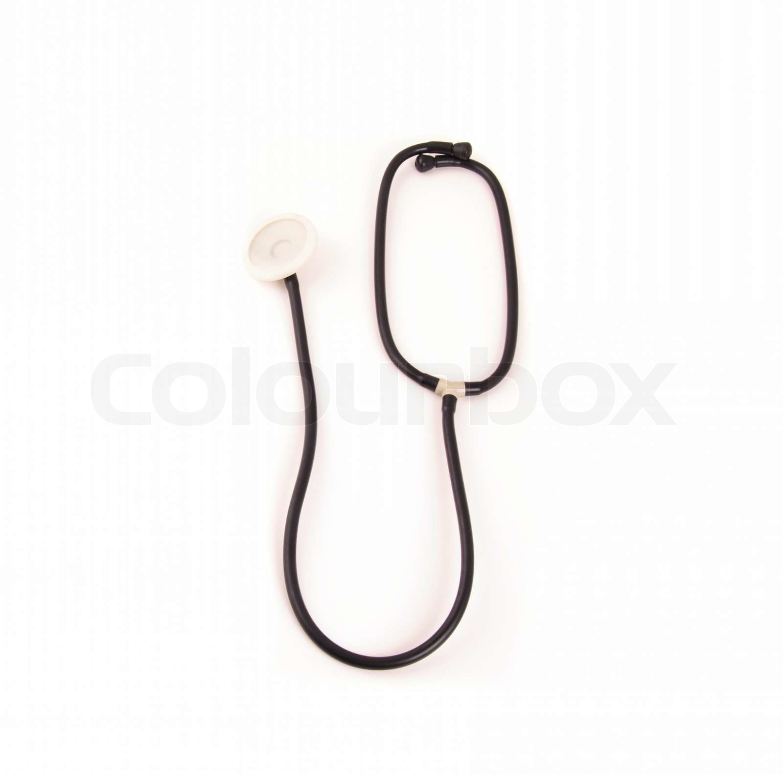 old stethoscope isolated on white | Stock image | Colourbox