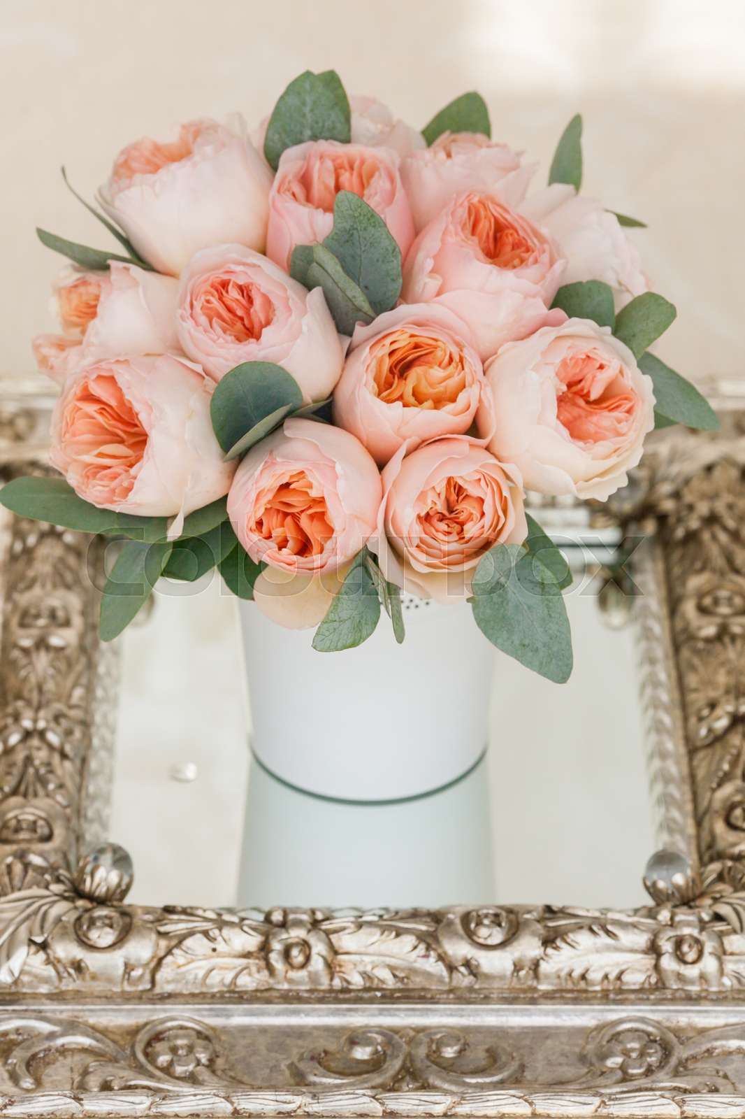 Wedding decorating bouquet of pink roses | Stock image | Colourbox