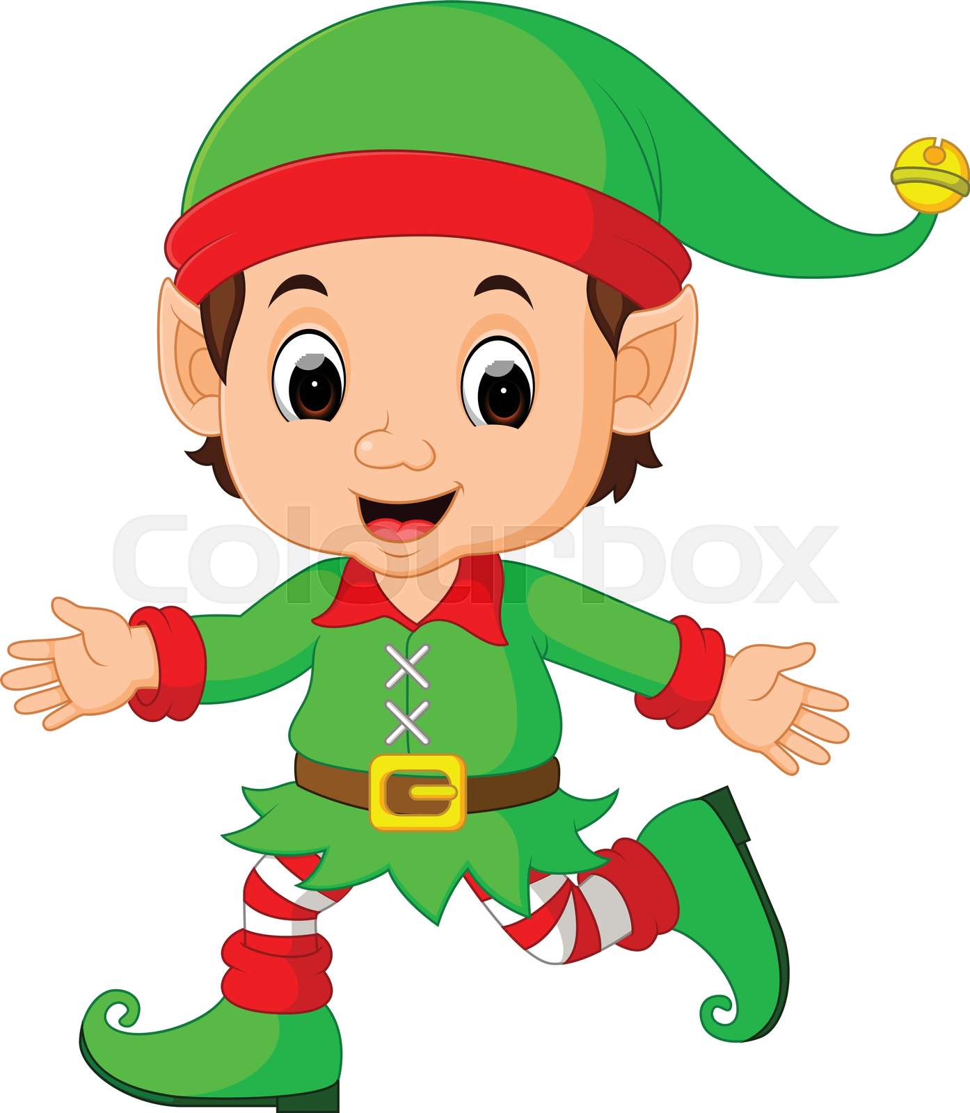 cute elf cartoon | Stock vector | Colourbox
