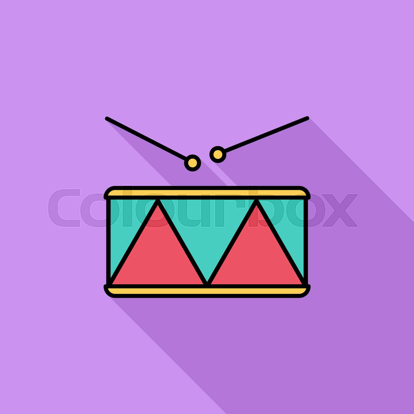 tromme, lyd, symbol | Stock vektor | Colourbox