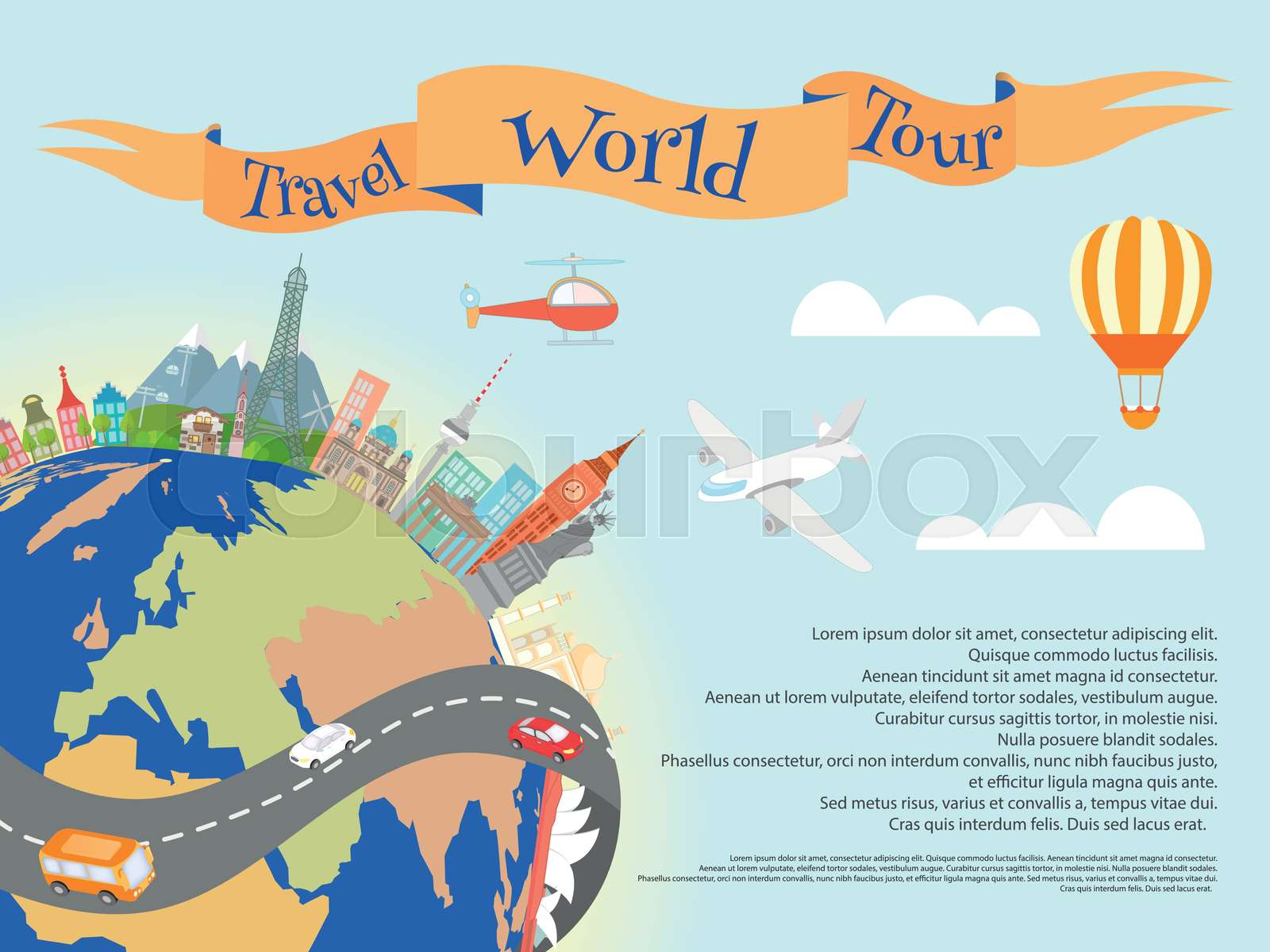 Travel World Tour Poster | Stock vector | Colourbox