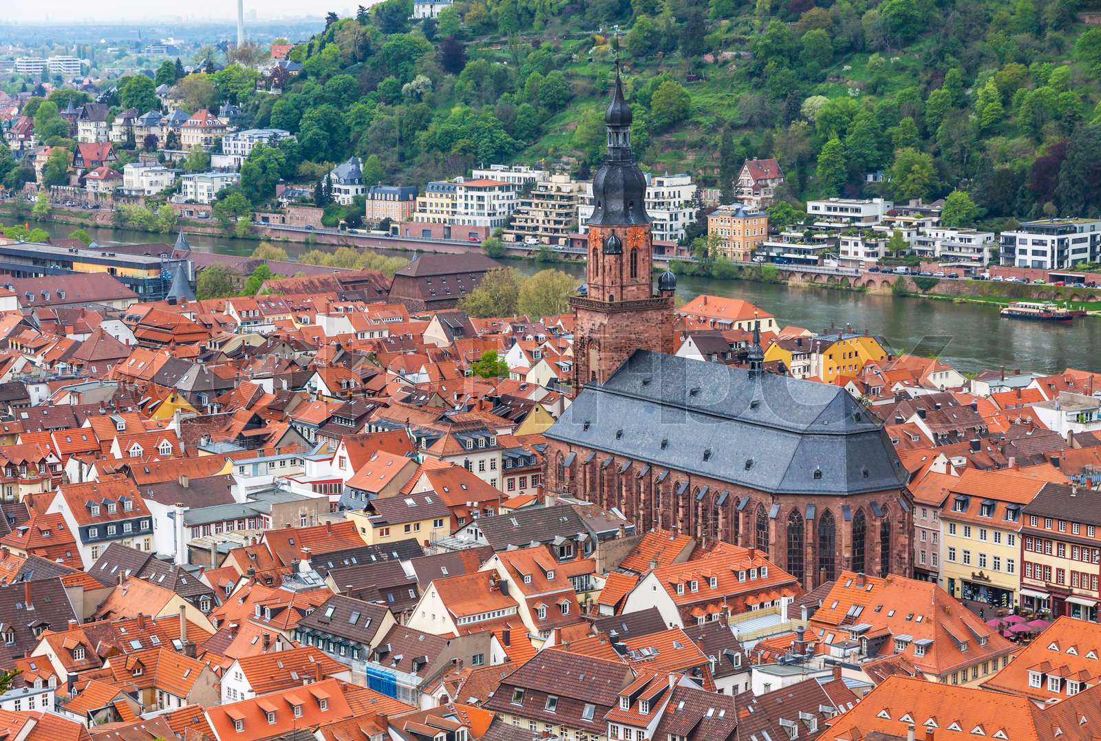 Aerial view of Heidelberg city, Germany | Stock image | Colourbox