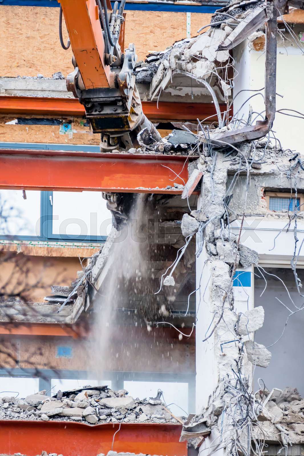 demolition of an office building | Stock image | Colourbox
