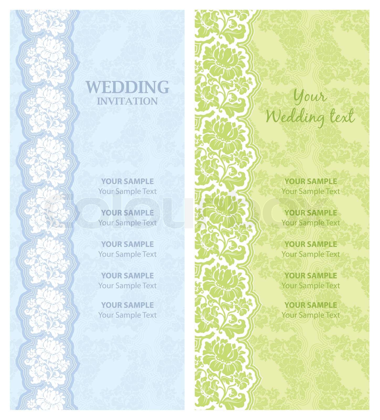 Bryllup invitation skabelon , vektor design | Stock vektor | Colourbox