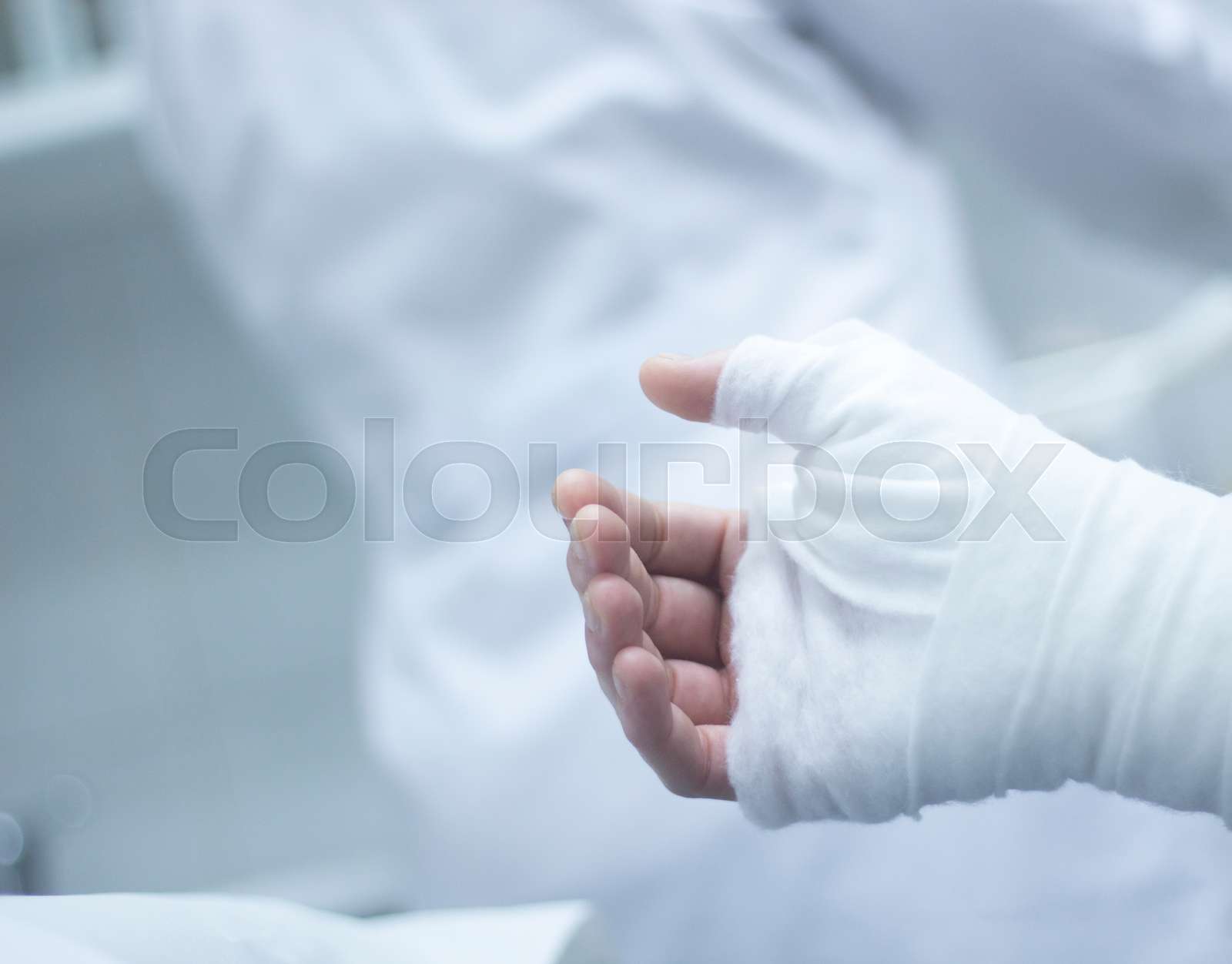 Doctor patient plaster cast | Stock image | Colourbox