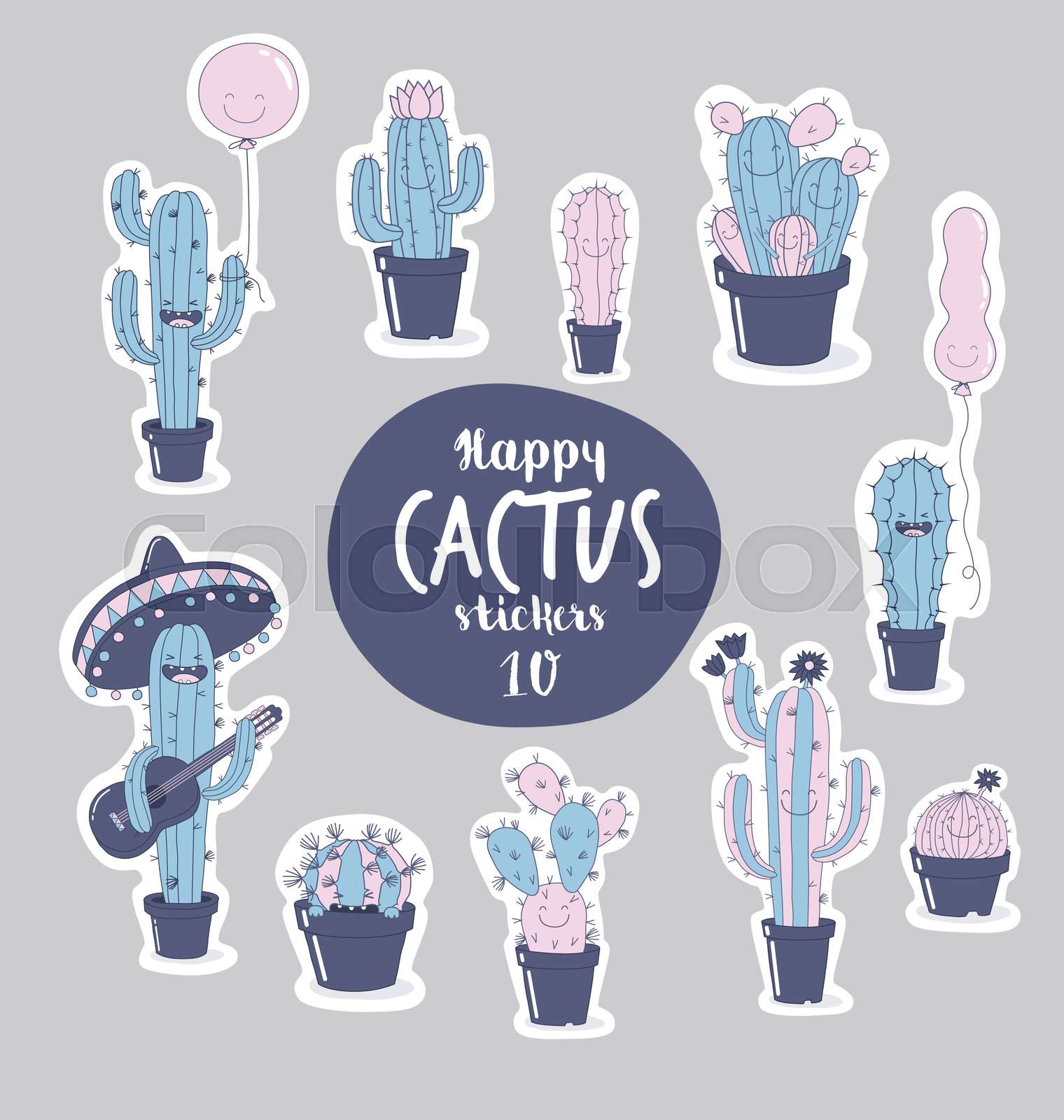 Cactus symbols | Stock vector | Colourbox