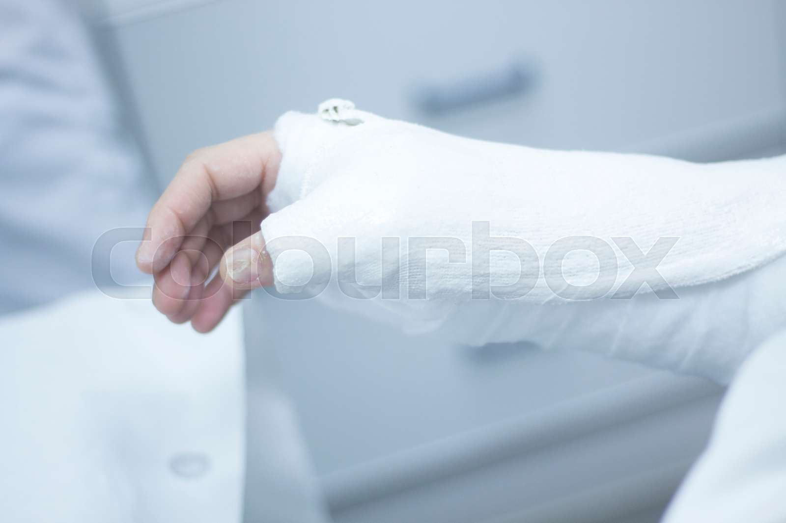 Doctor patient plaster cast | Stock image | Colourbox