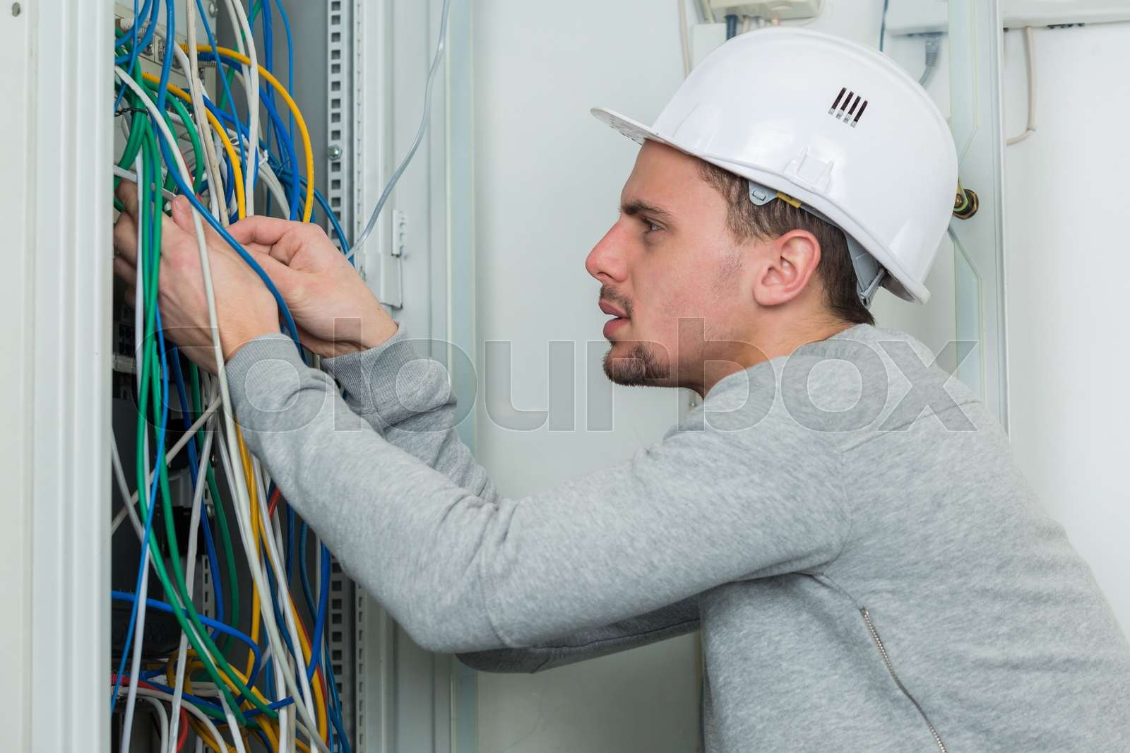Electrician wiring | Stock image | Colourbox