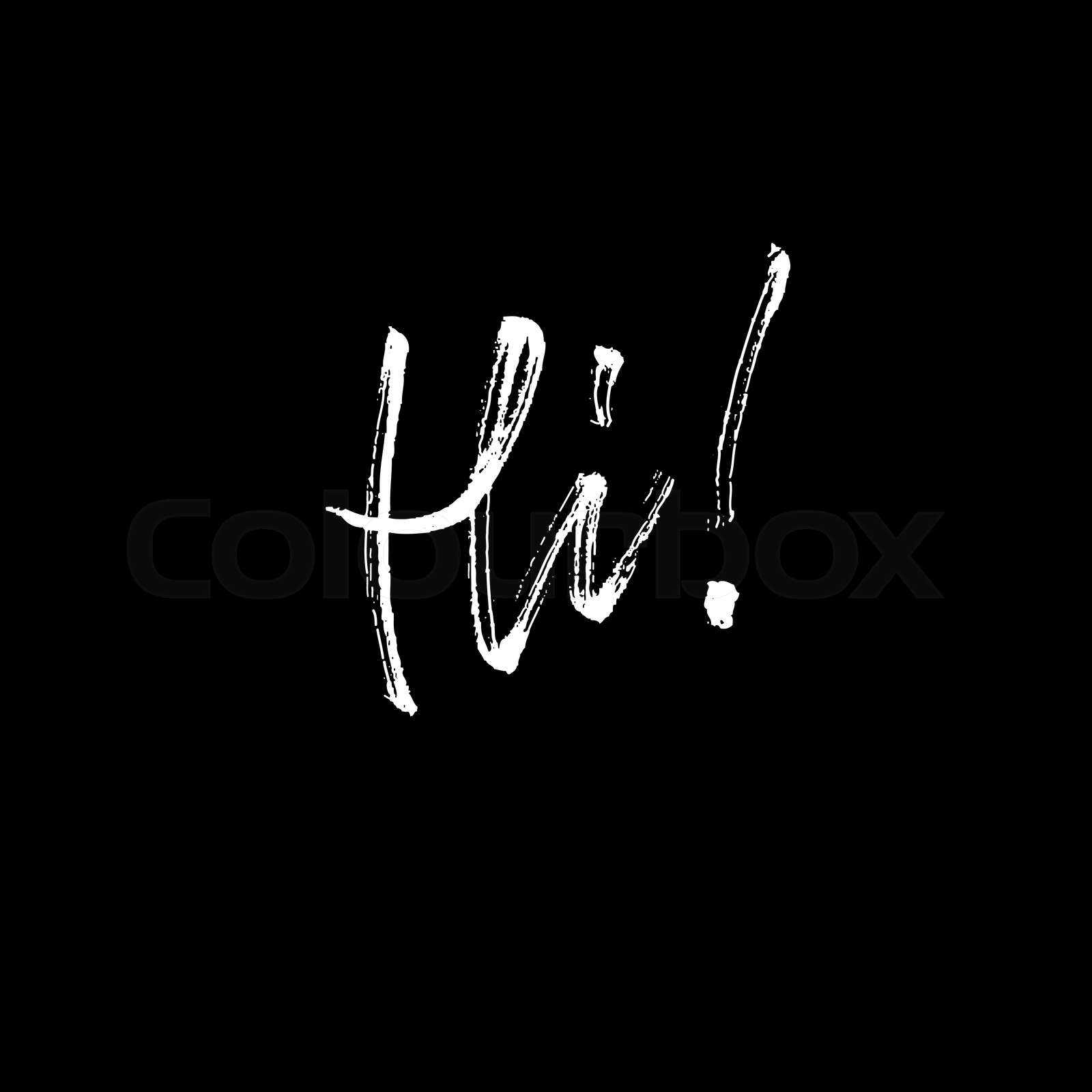 Hi. Modern brush calligraphy. | Stock vector | Colourbox