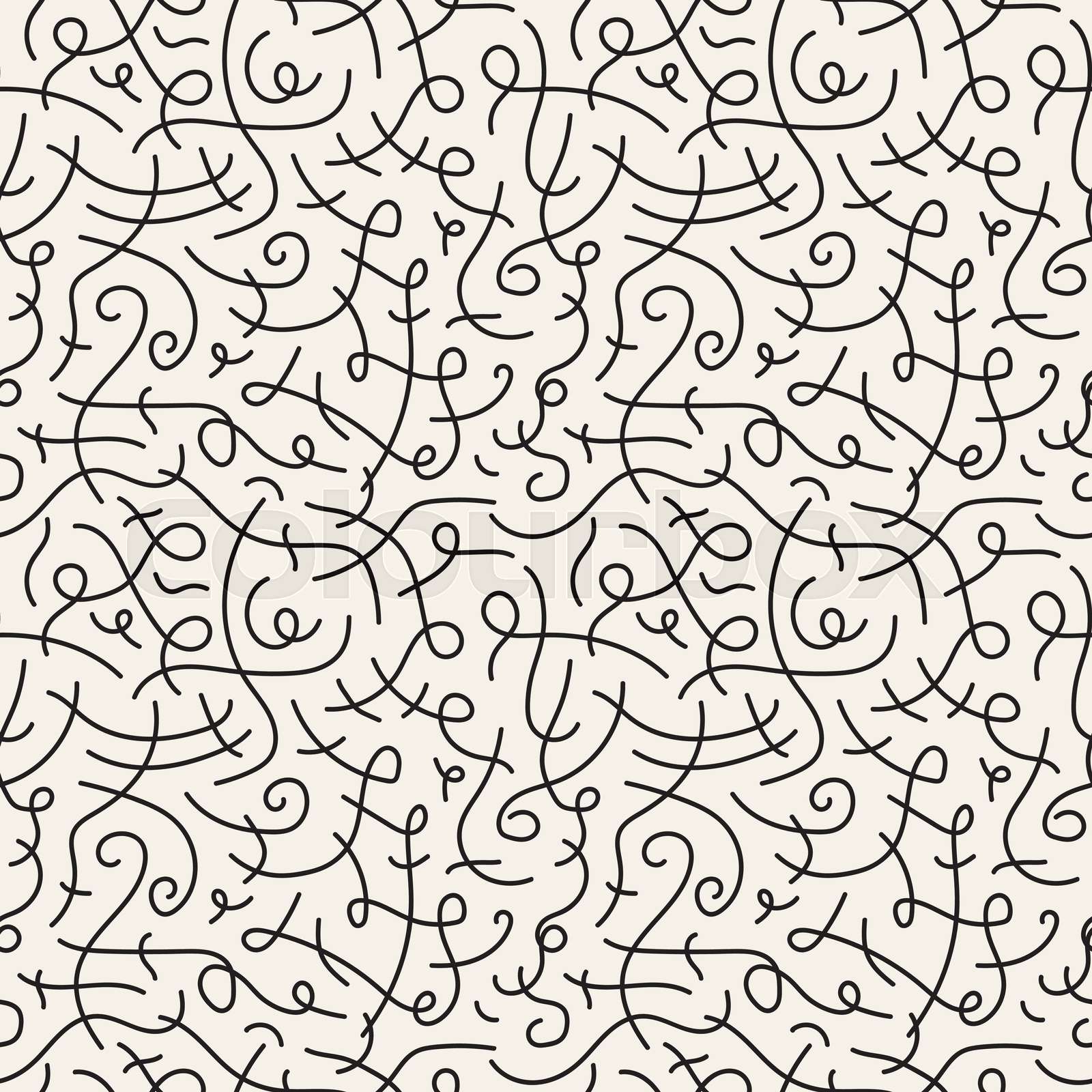 Curve Seamless Pattern Stock Vector Colourbox