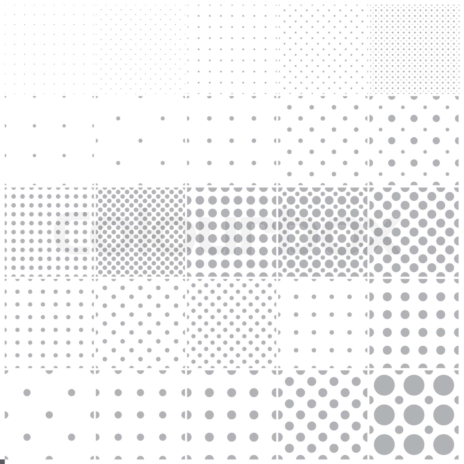 Collection of simple seamless dotted patterns. | Stock vector | Colourbox