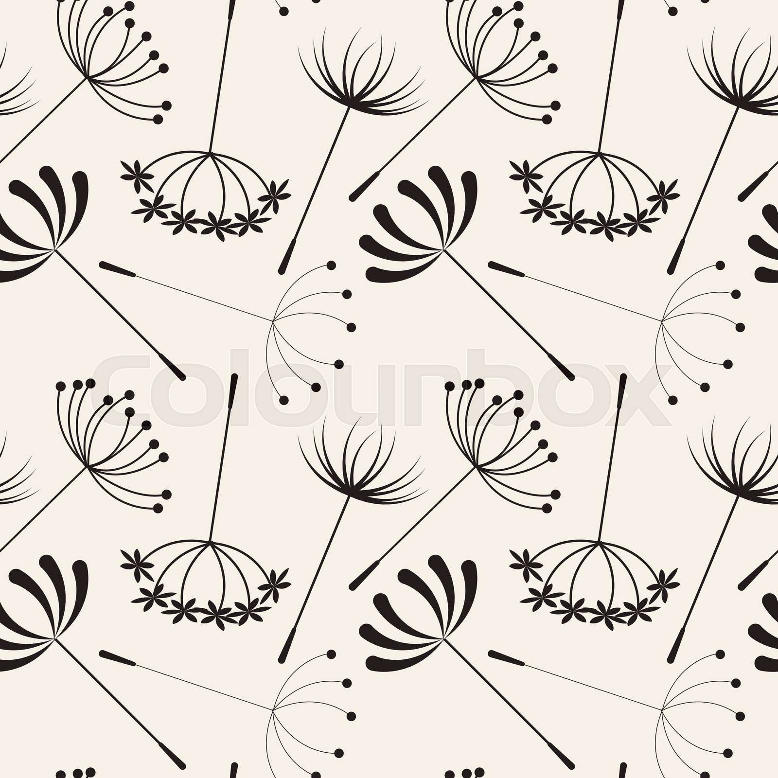 Dandelion Pattern Wallpaper