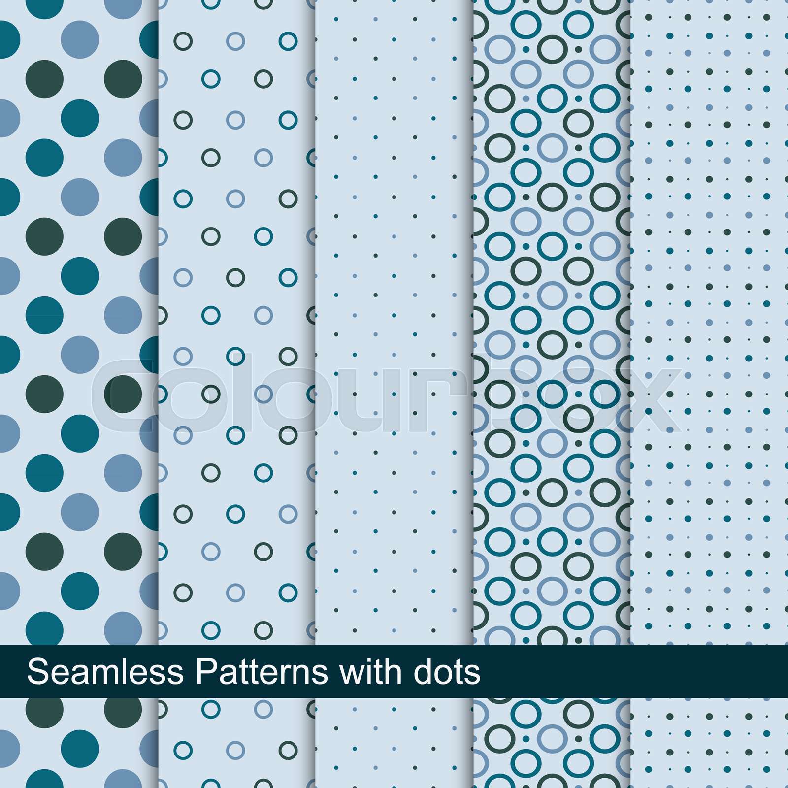 Simple dotted patterns. Seamless vector collection. | Stock vector ...