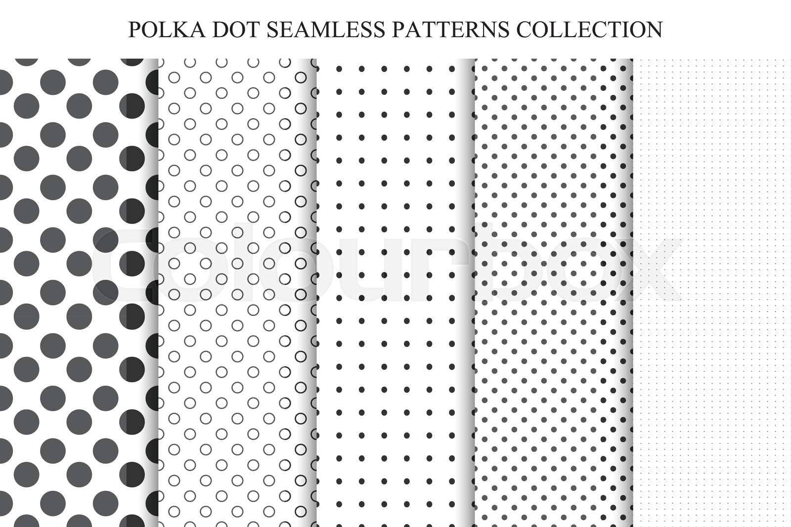 Collection of seamless dots patterns. | Stock vector | Colourbox