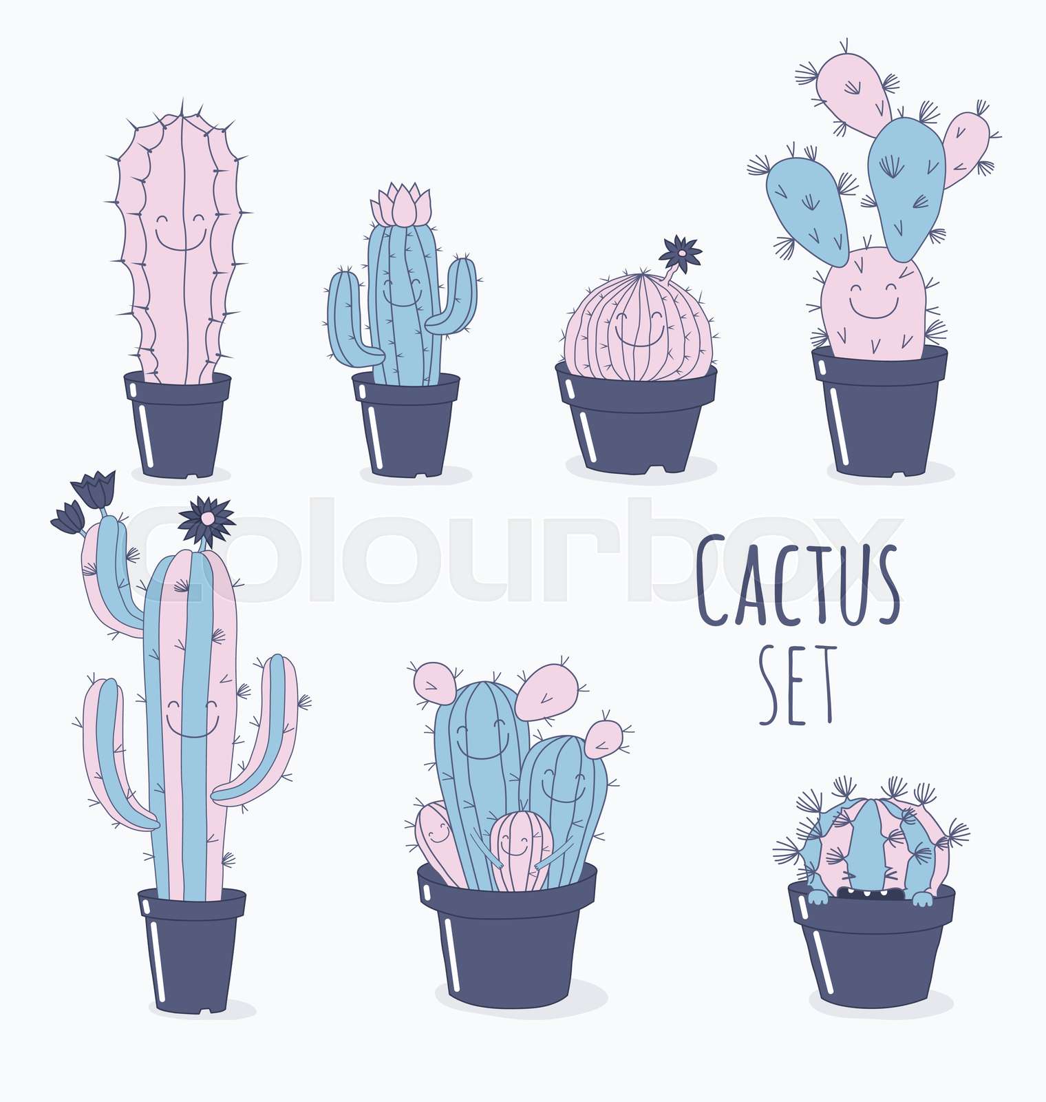 Cactus symbols | Stock vector | Colourbox