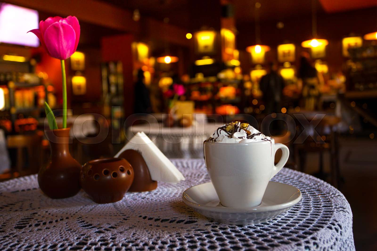table at the empty cafe | Stock image | Colourbox