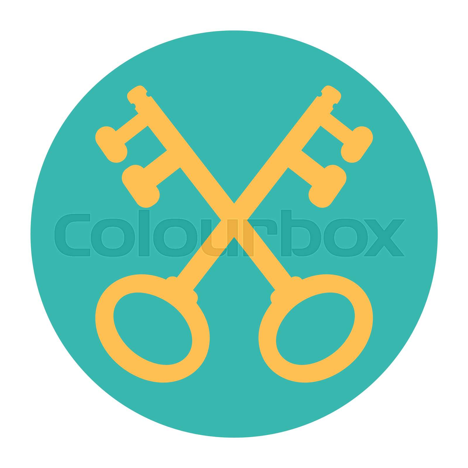 Cross keys, vector illustration | Stock vector | Colourbox