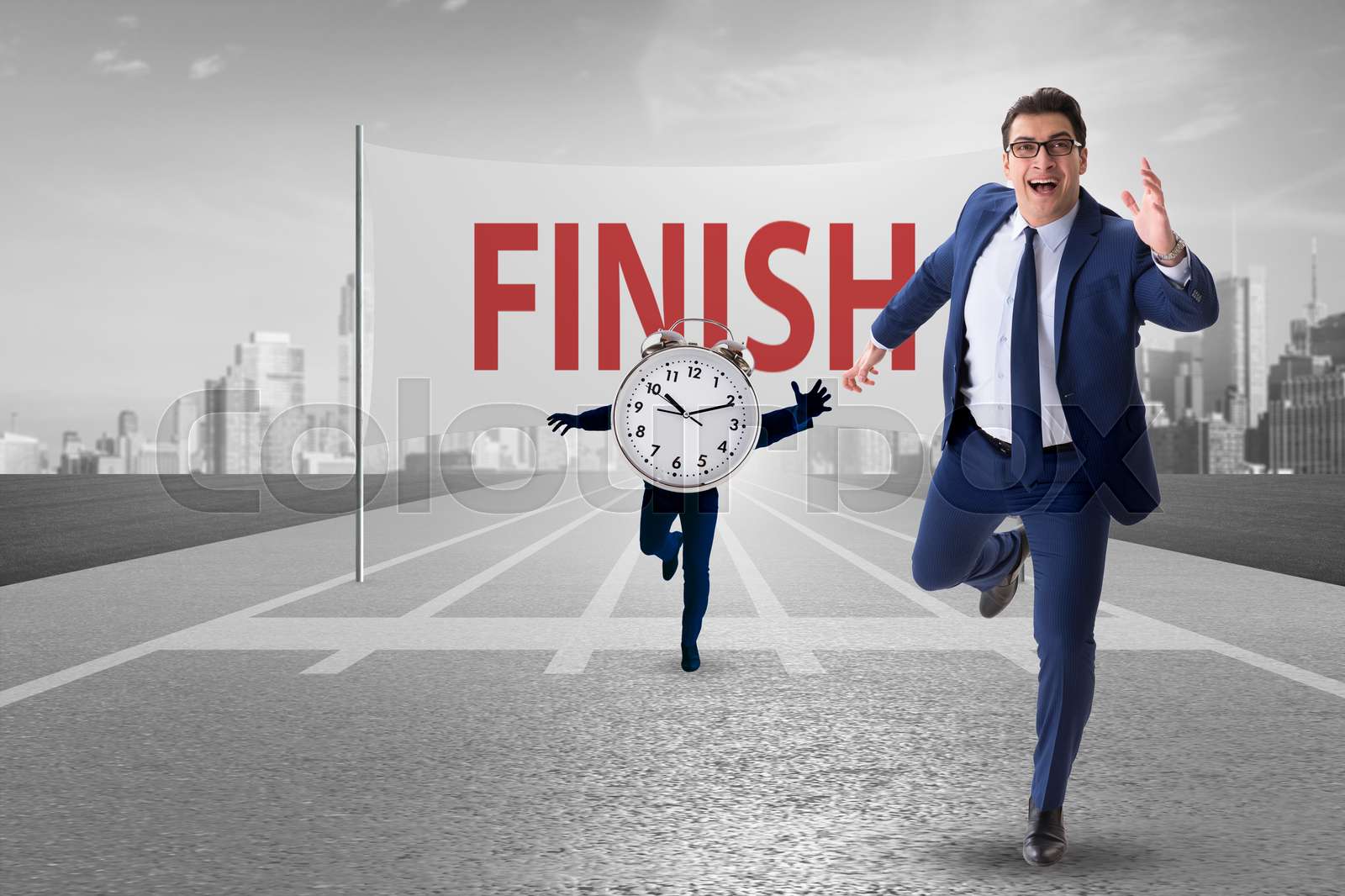 Businessman failing to meet the challenging deadlines | Stock image ...