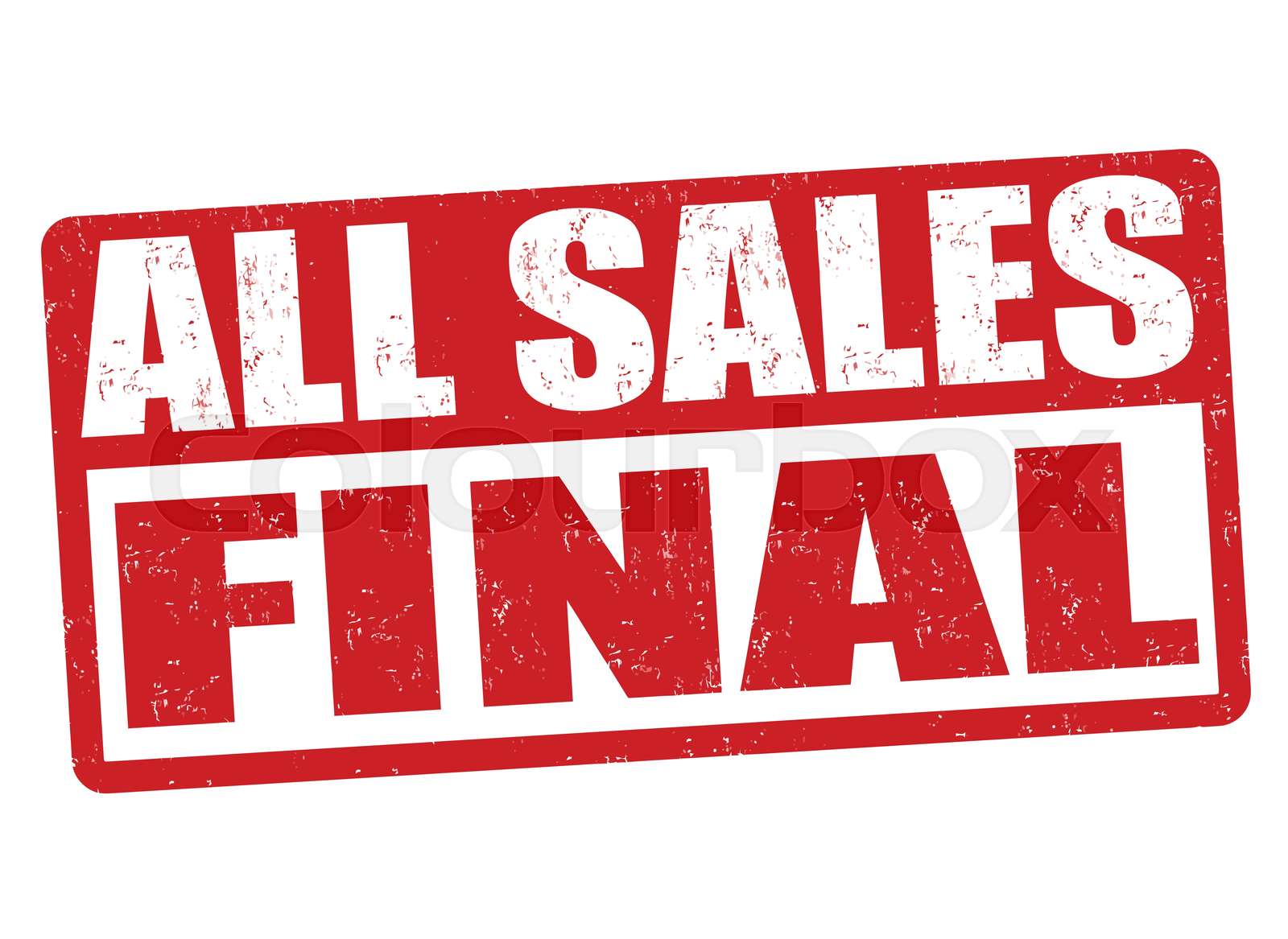 All sales final sign or stamp | Stock vector | Colourbox