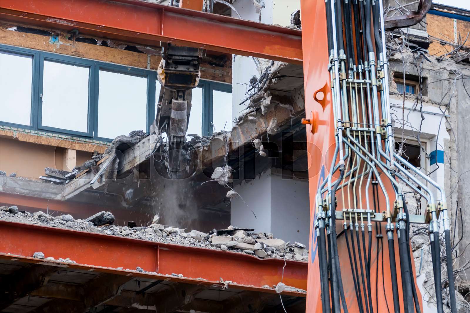 demolition of an office building | Stock image | Colourbox