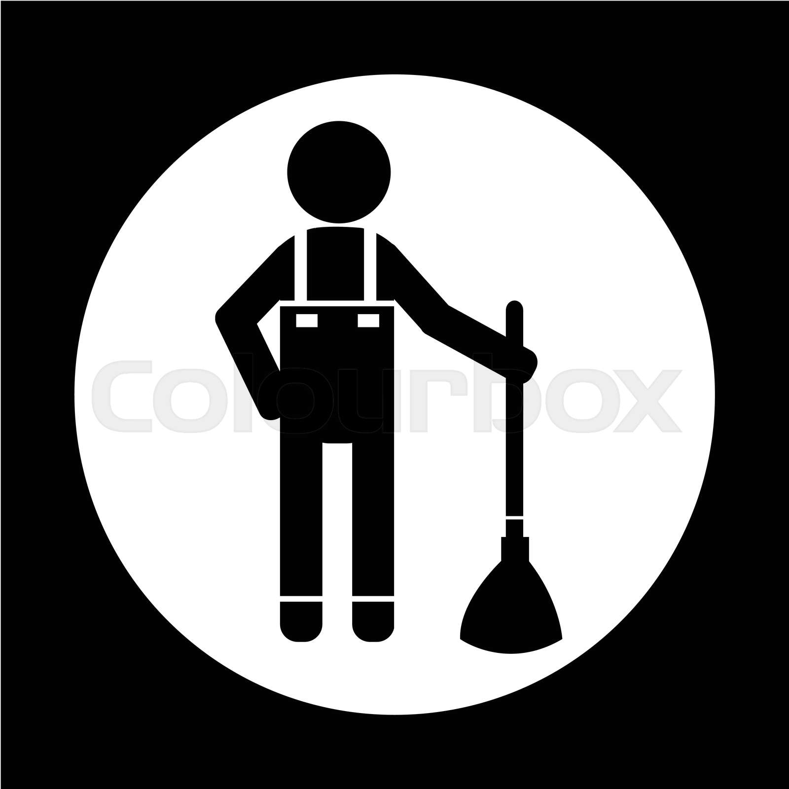 Cleaner Man icon | Stock vector | Colourbox