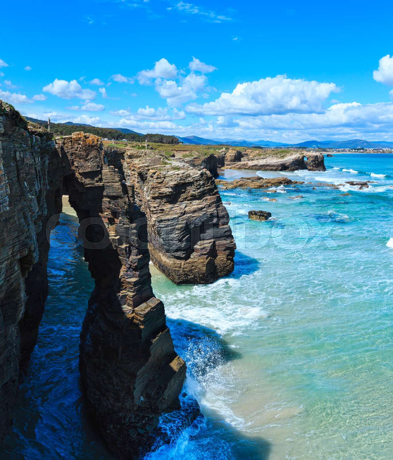 Natural arches on beach. | Stock image | Colourbox