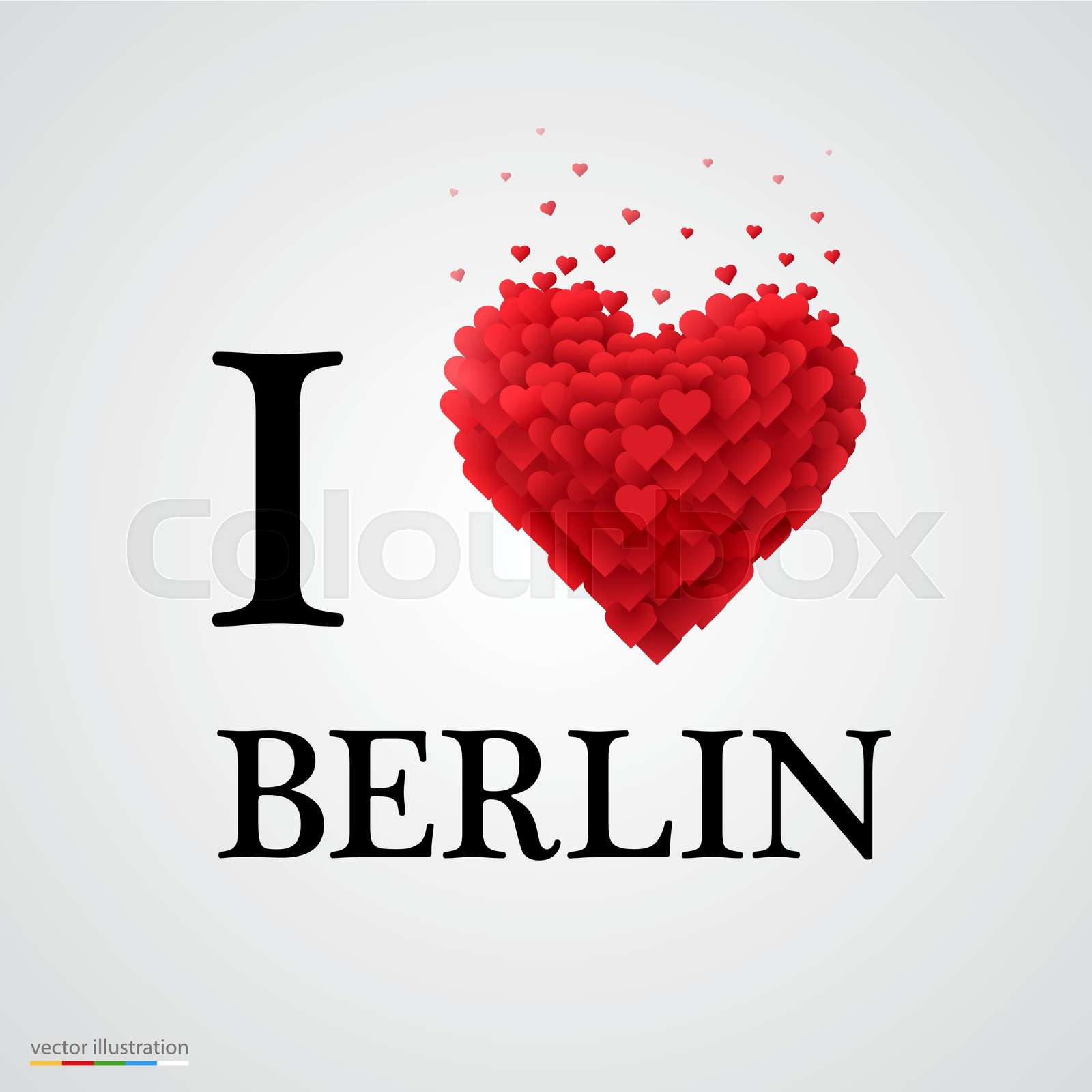 i love berlin heart sign. | Stock vector | Colourbox