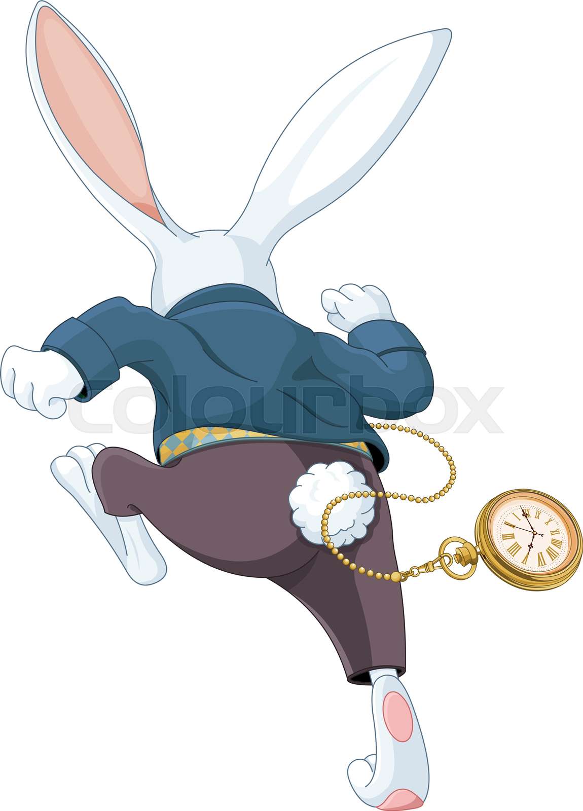 White Rabbit Running Away | Stock vector | Colourbox
