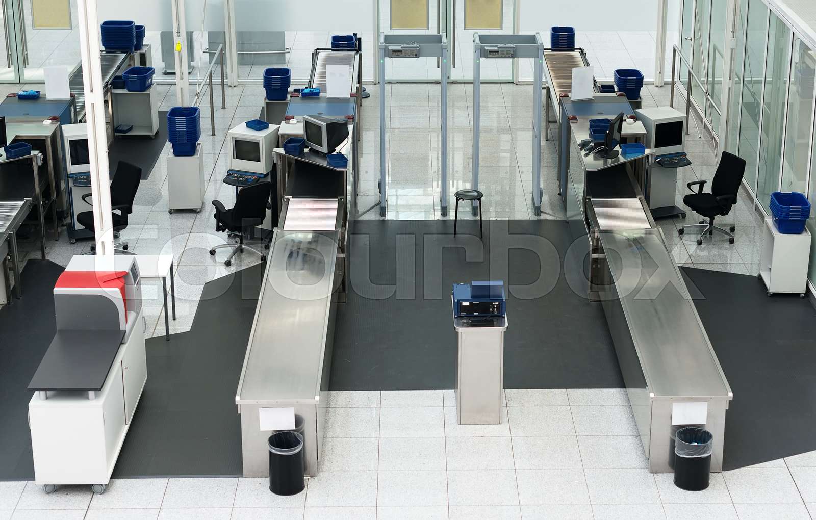 Airport security check in passenger terminal. | Stock image | Colourbox