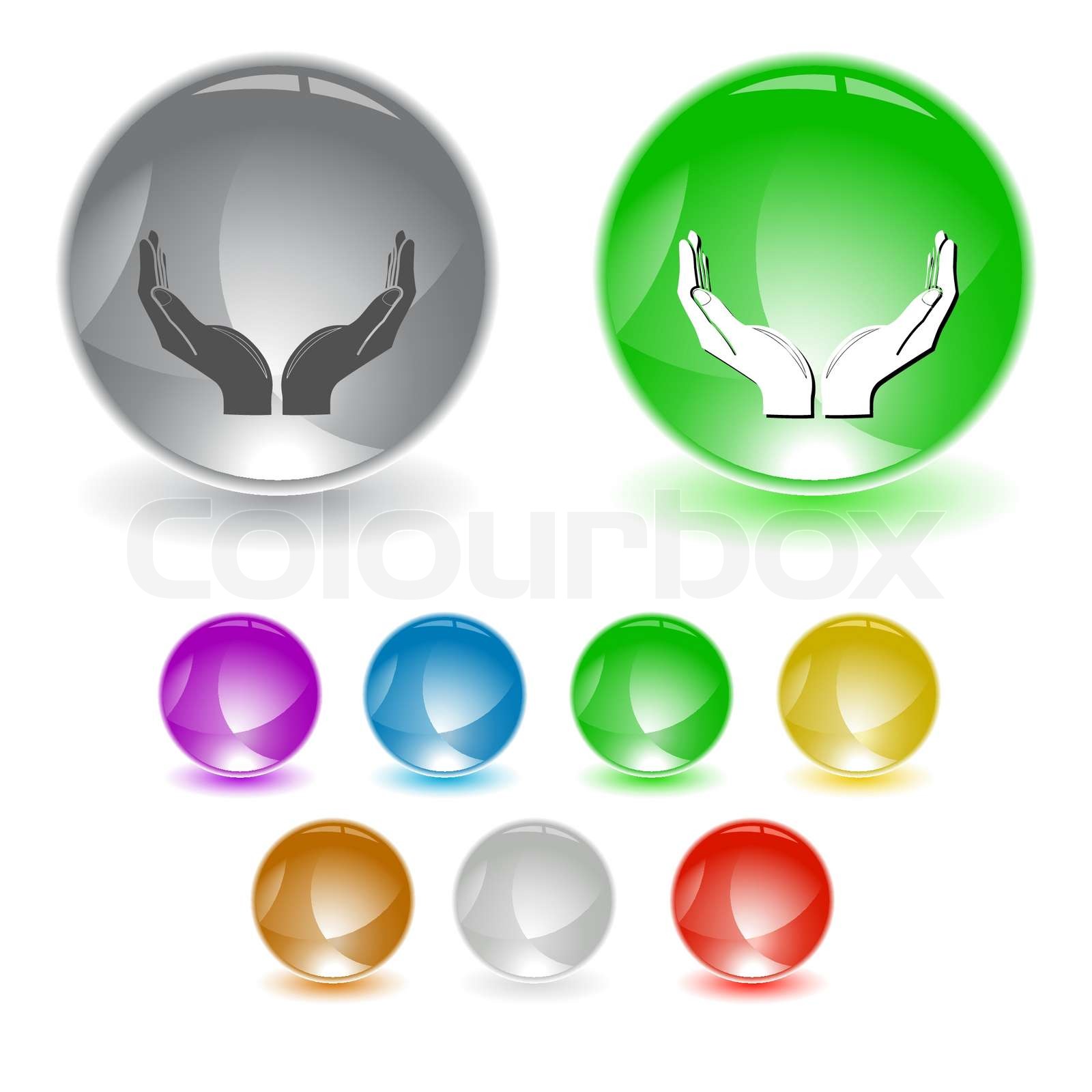 Human hands Vector interface element | Stock vector | Colourbox