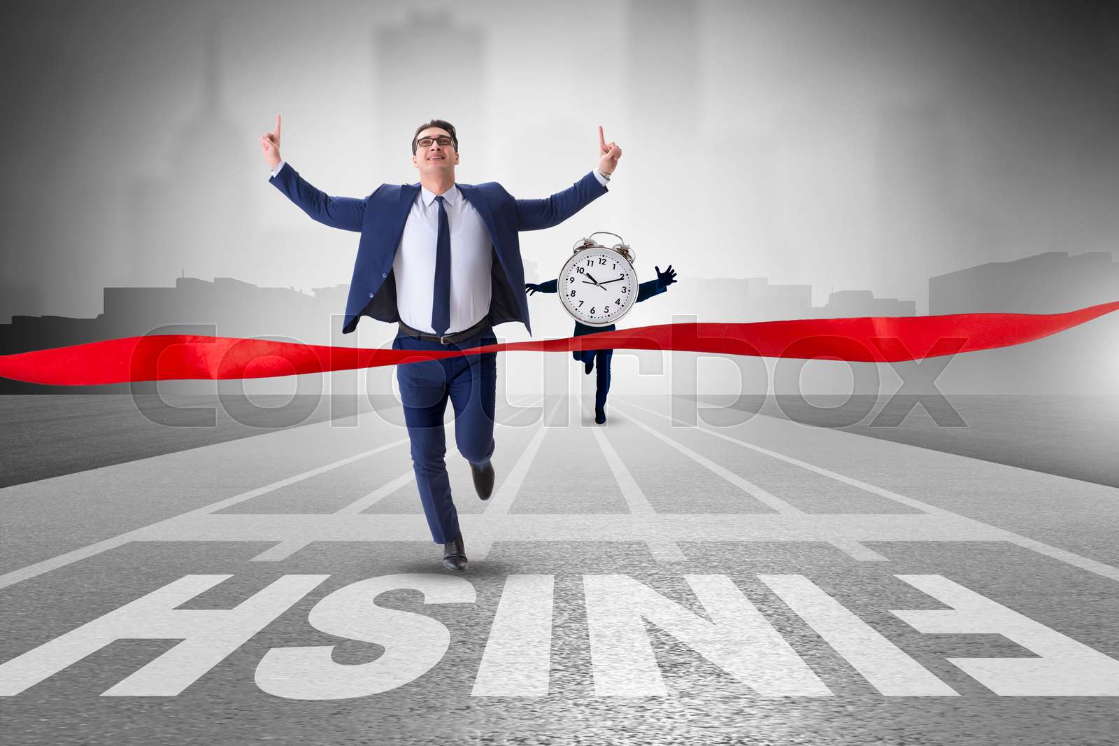 Businessman failing to meet the challenging deadlines | Stock image ...