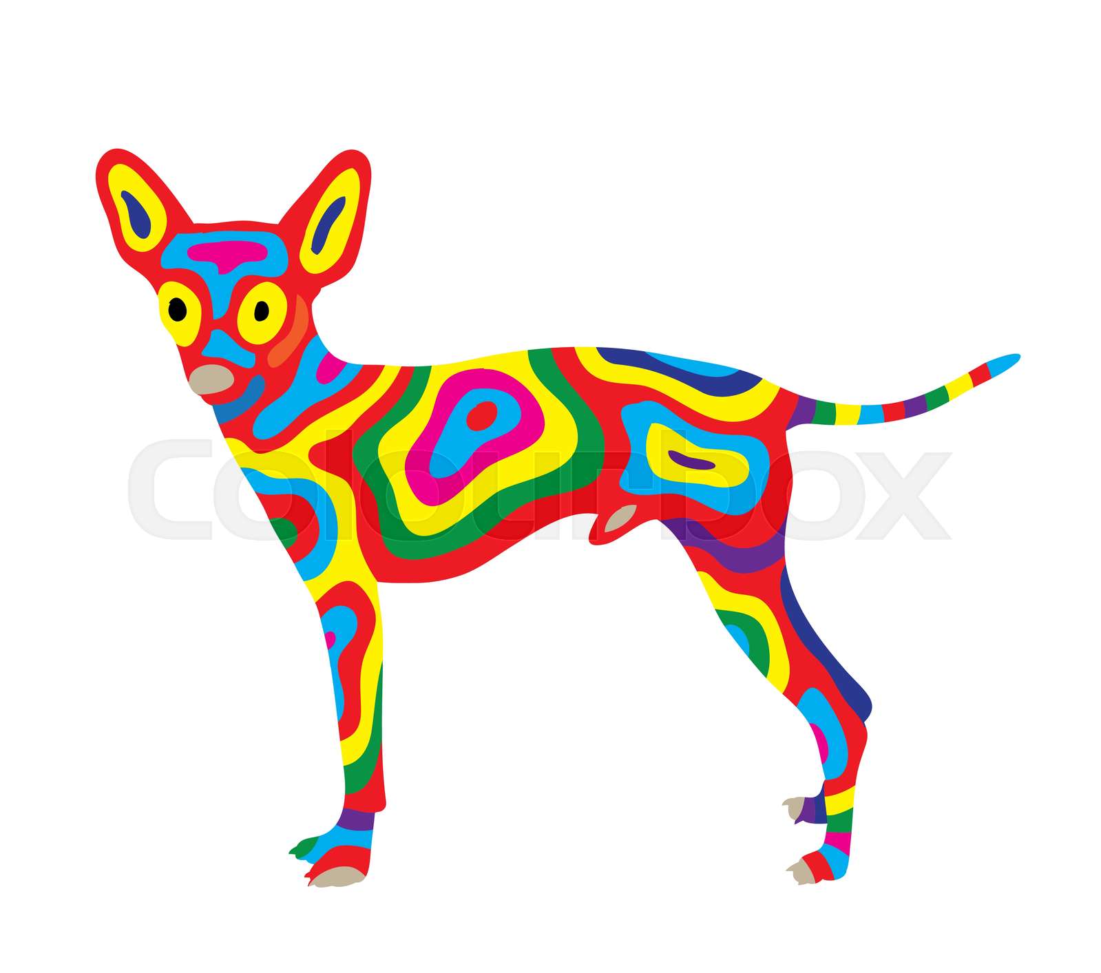 Rainbow Dog 7 | Stock vector | Colourbox