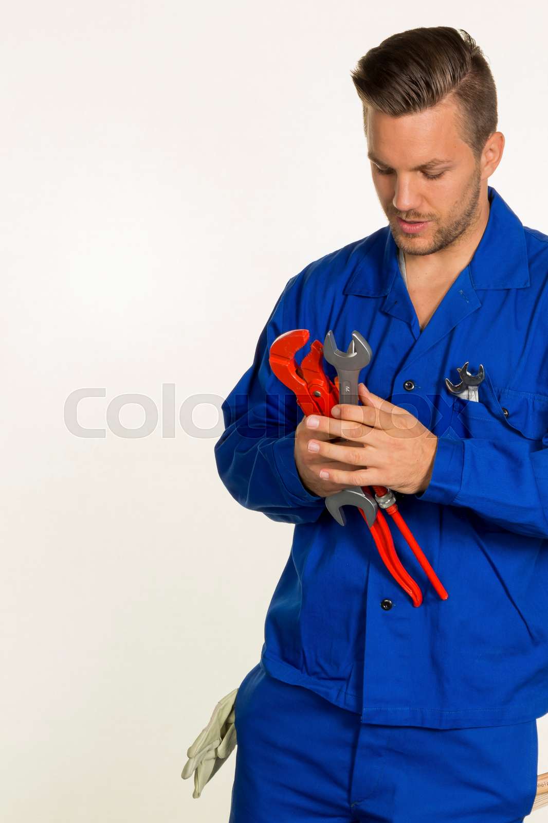craftsman with tools | Stock image | Colourbox