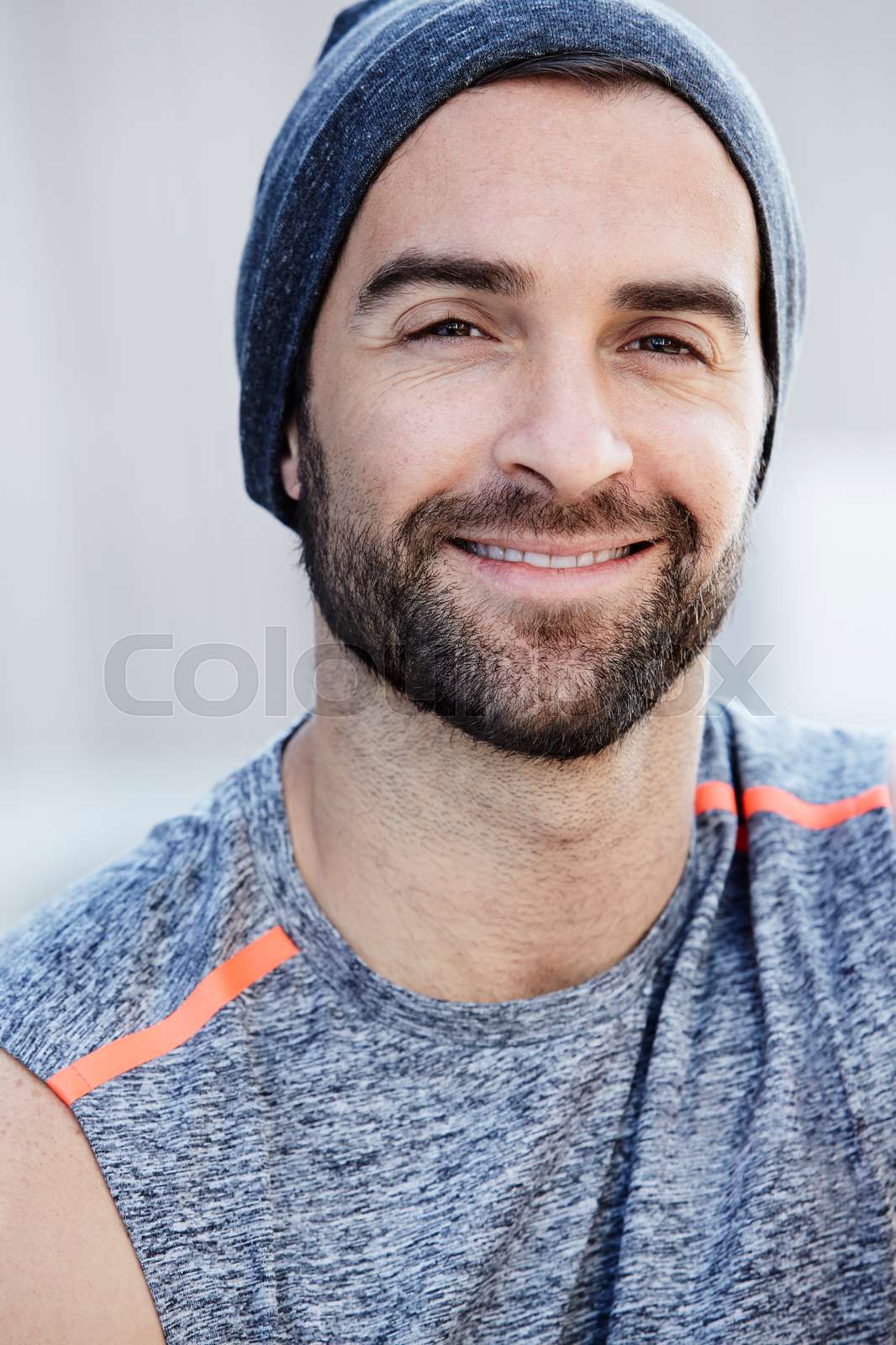 Smiley beard guy | Stock image | Colourbox