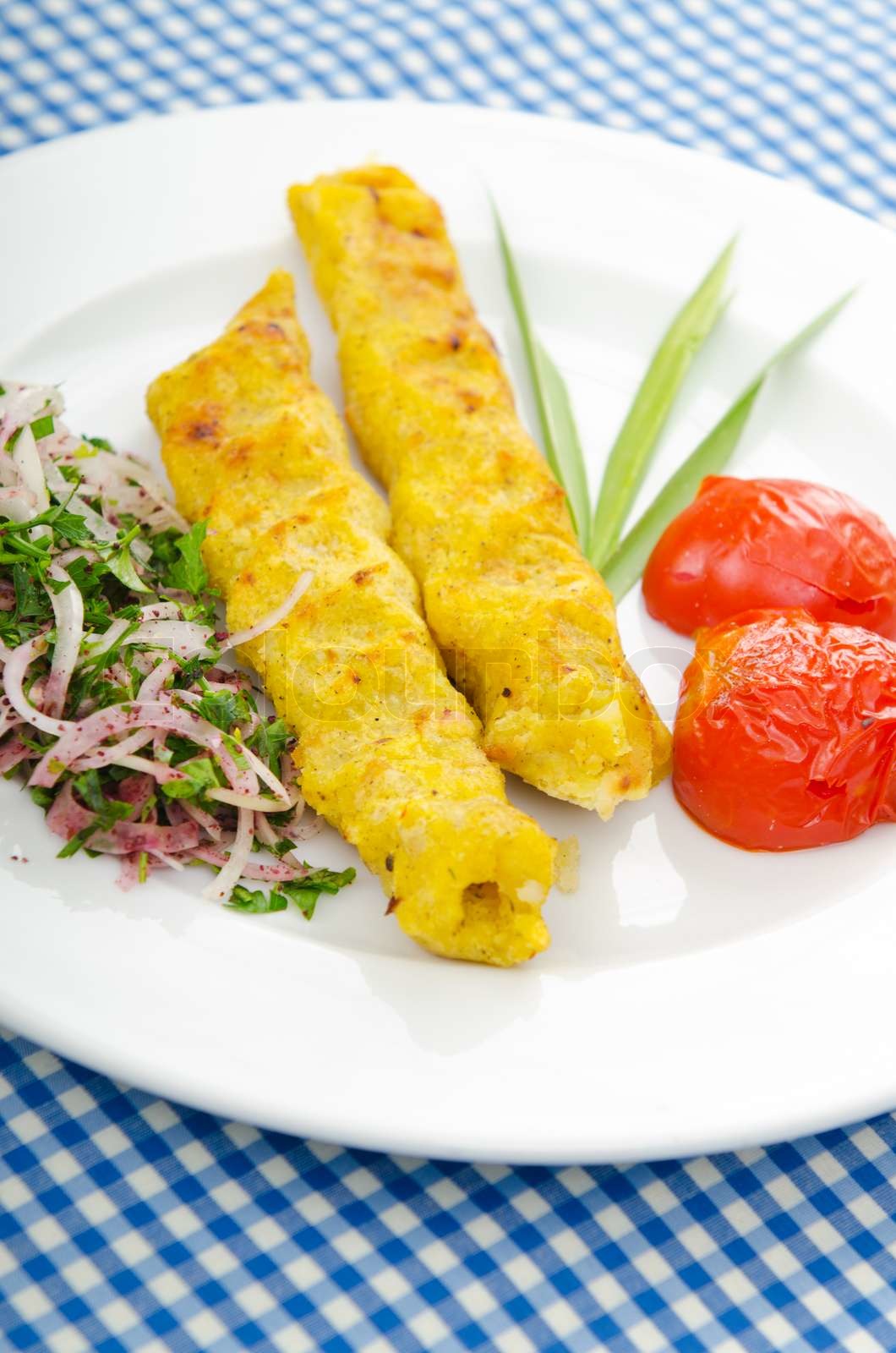 Traditional azeri kebab made with mashed potato | Stock image | Colourbox