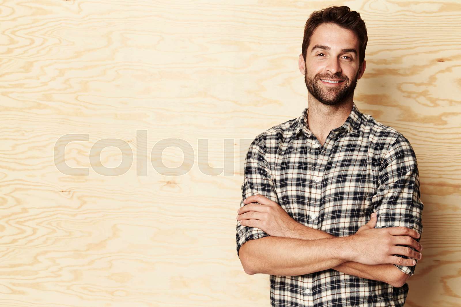 Man in check | Stock image | Colourbox