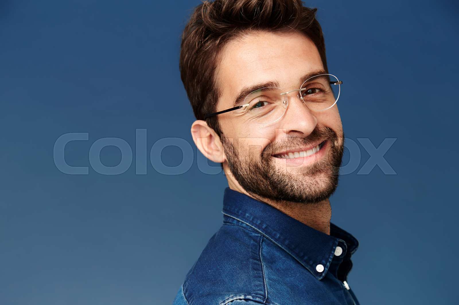 Happy Glasses Guy Stock Image Colourbox