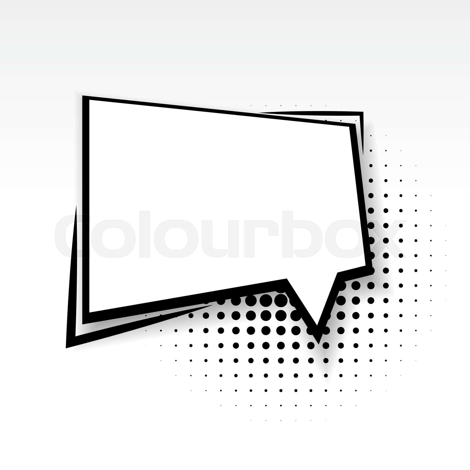 Comic square empty paper babble soft shadow | Stock vector | Colourbox