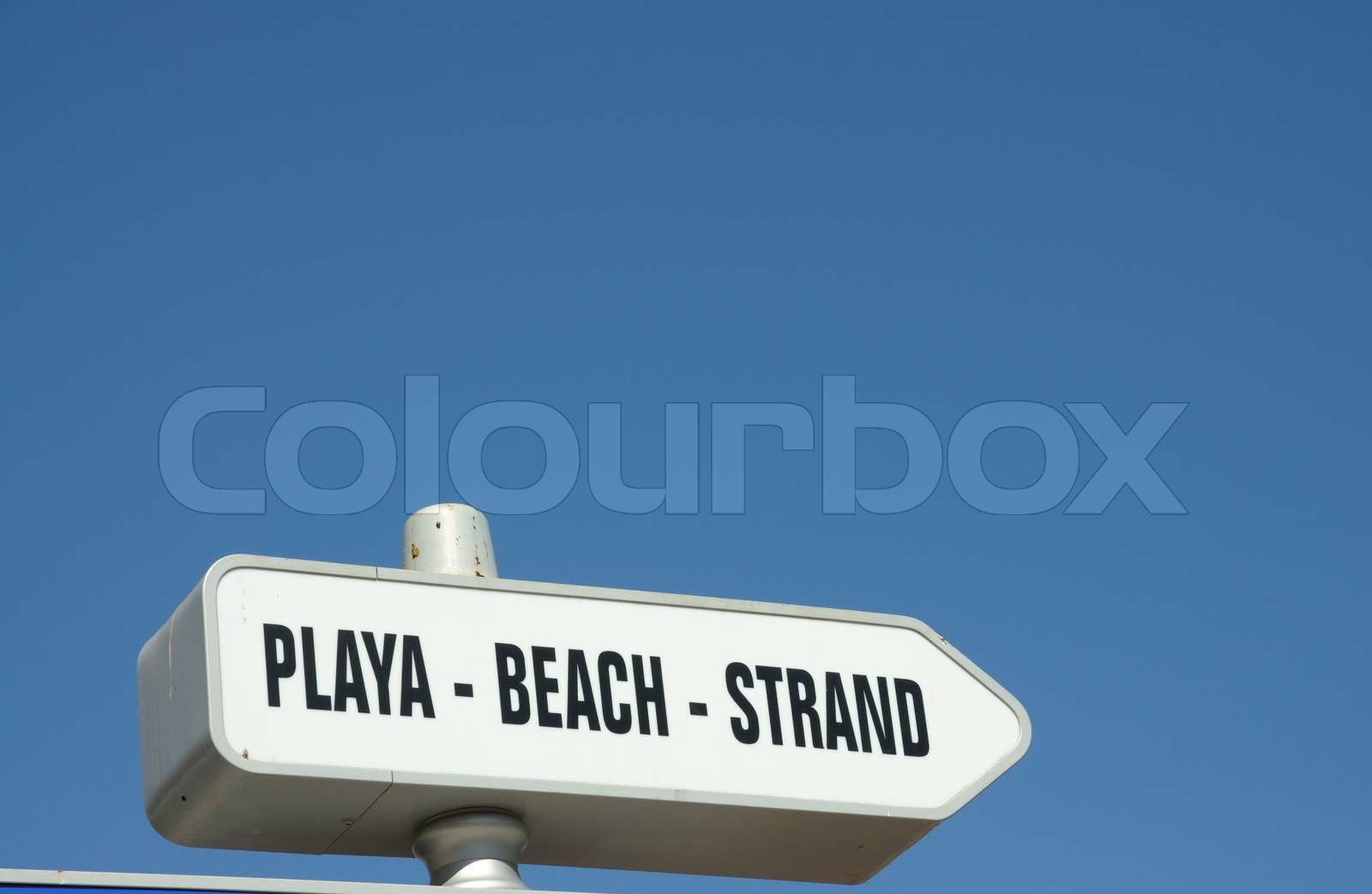 Playa - beach - strand sign | Stock image | Colourbox