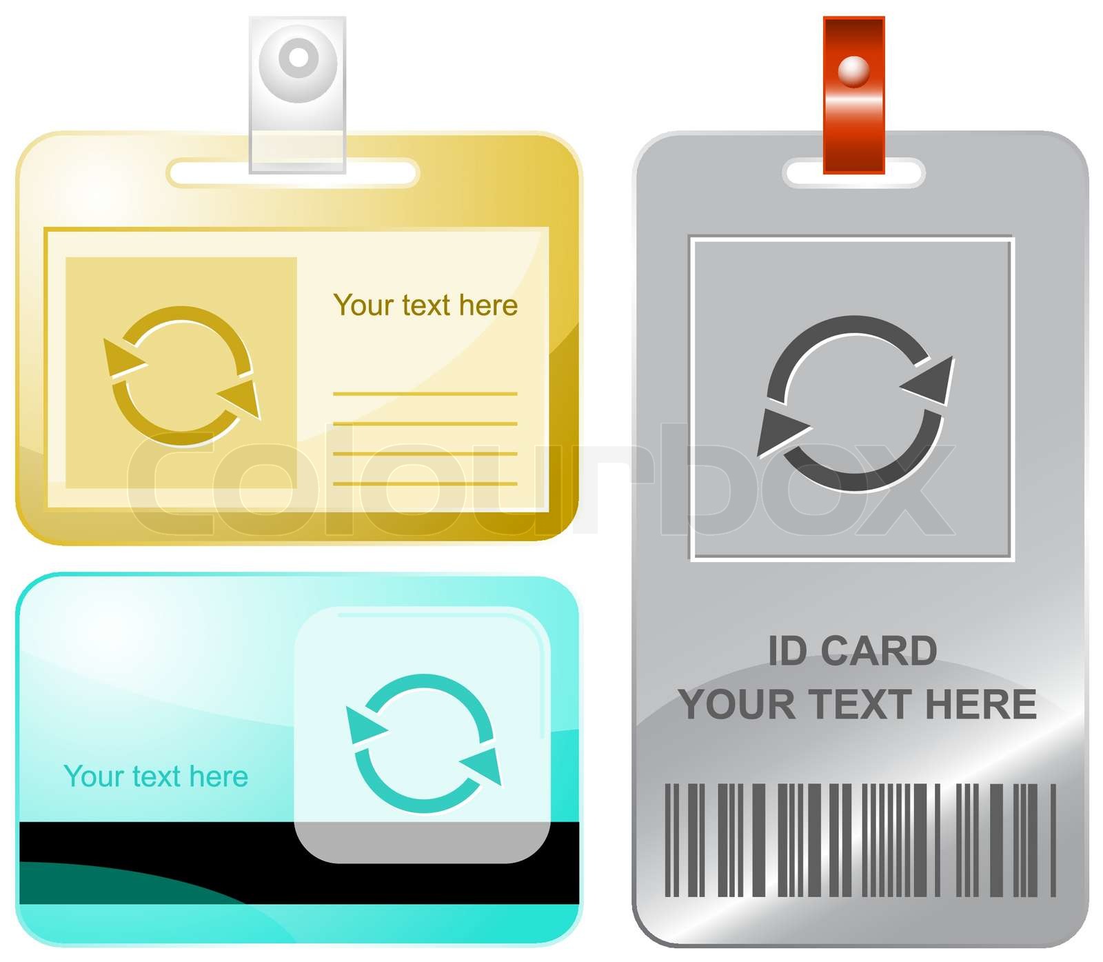 Recycle symbol Vector id cards | Stock vector | Colourbox