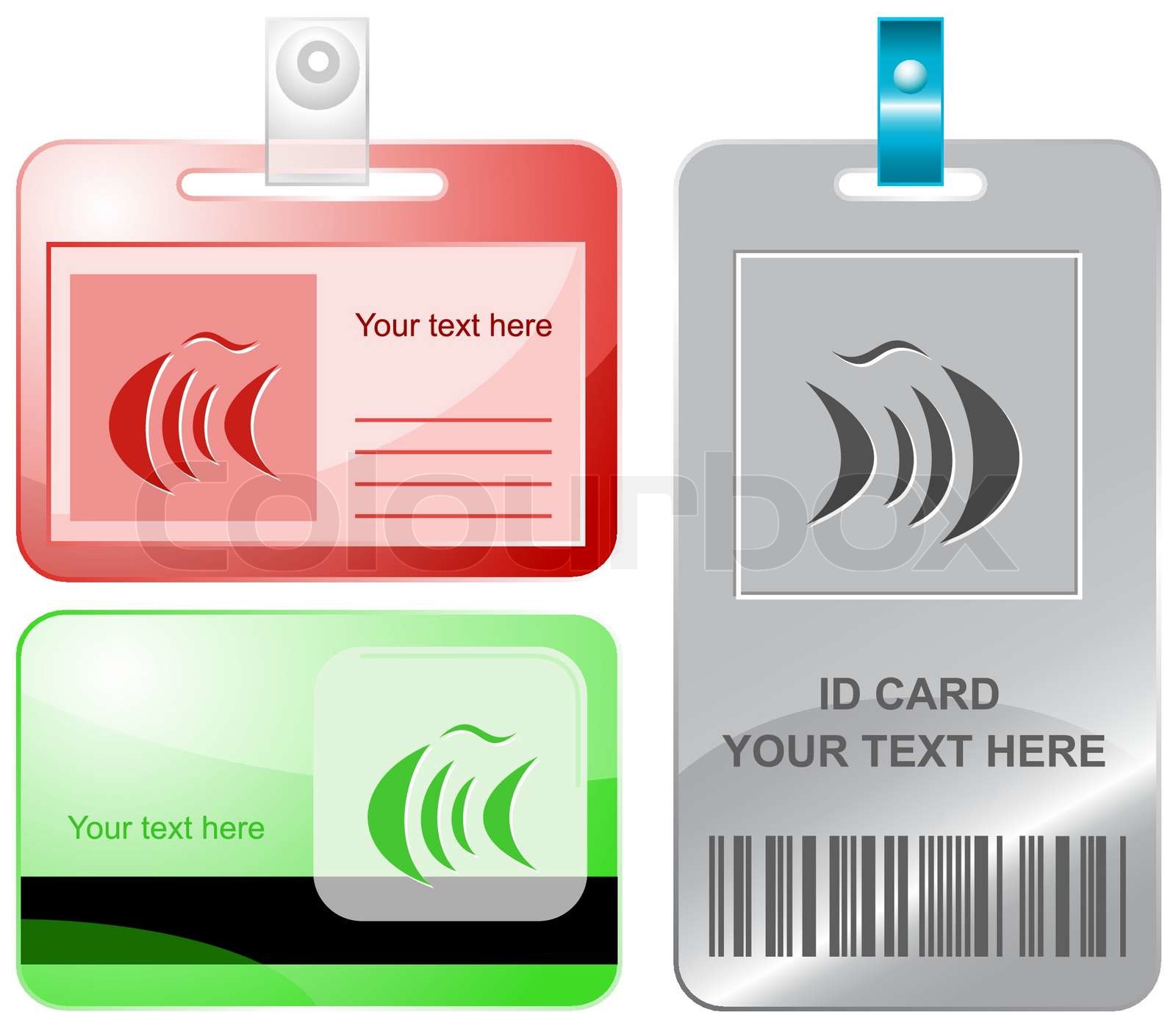 Abstract fish Vector id cards | Stock vector | Colourbox