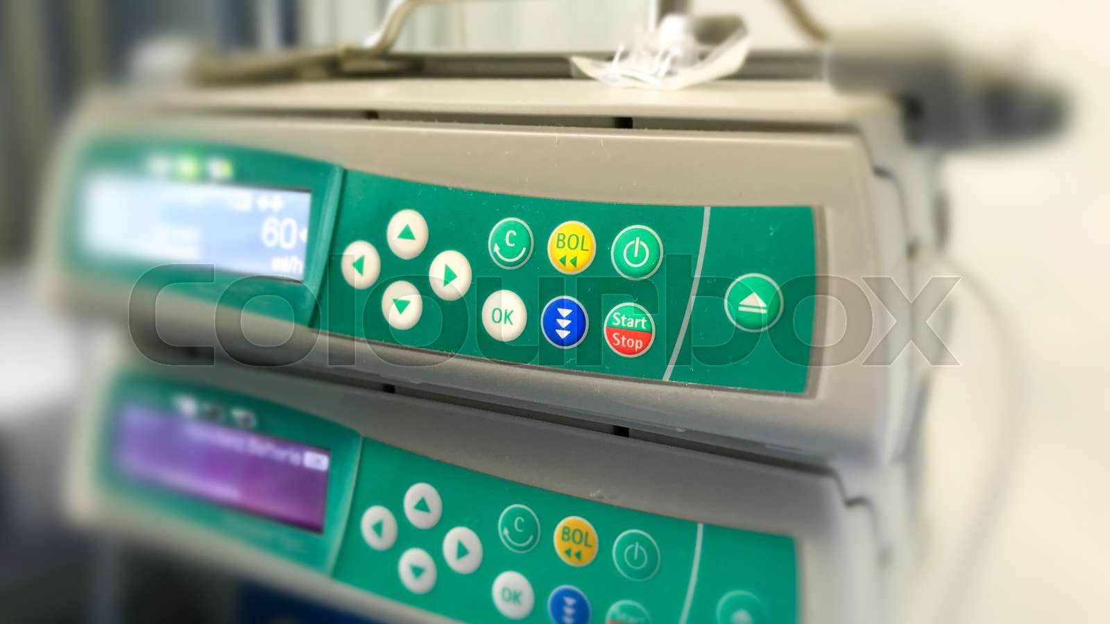 Machine controller for intravenous IV infusion for patient in hospital ...