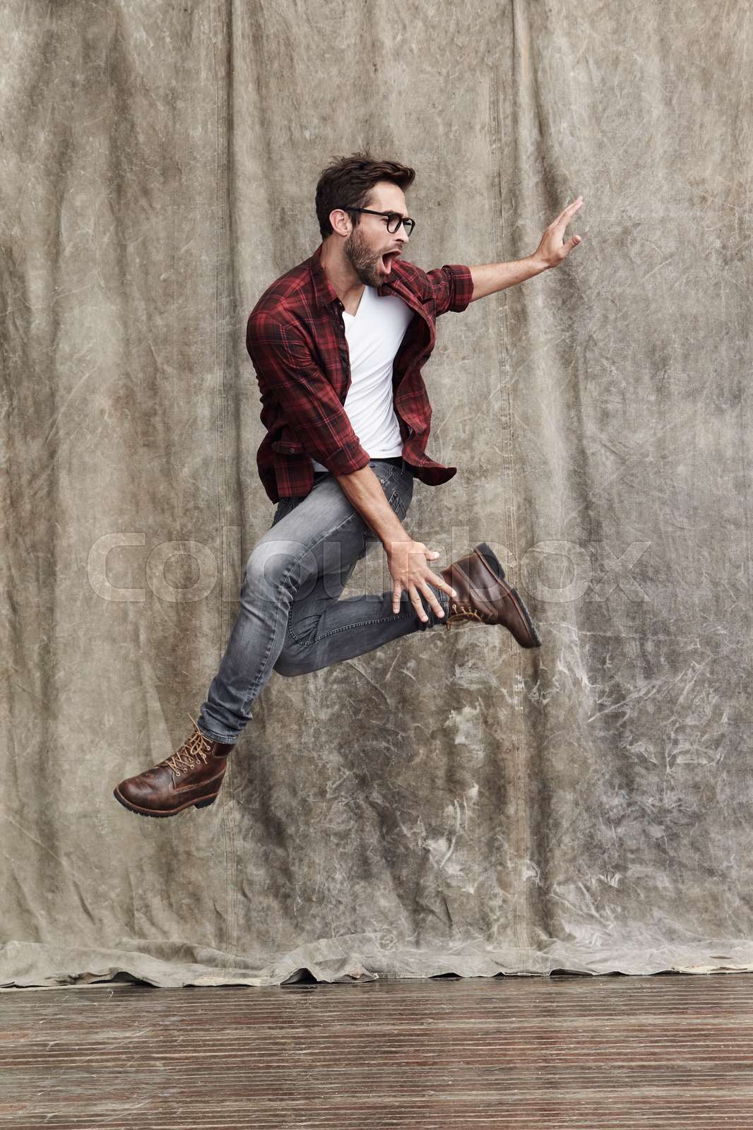 Jumping dude | Stock image | Colourbox