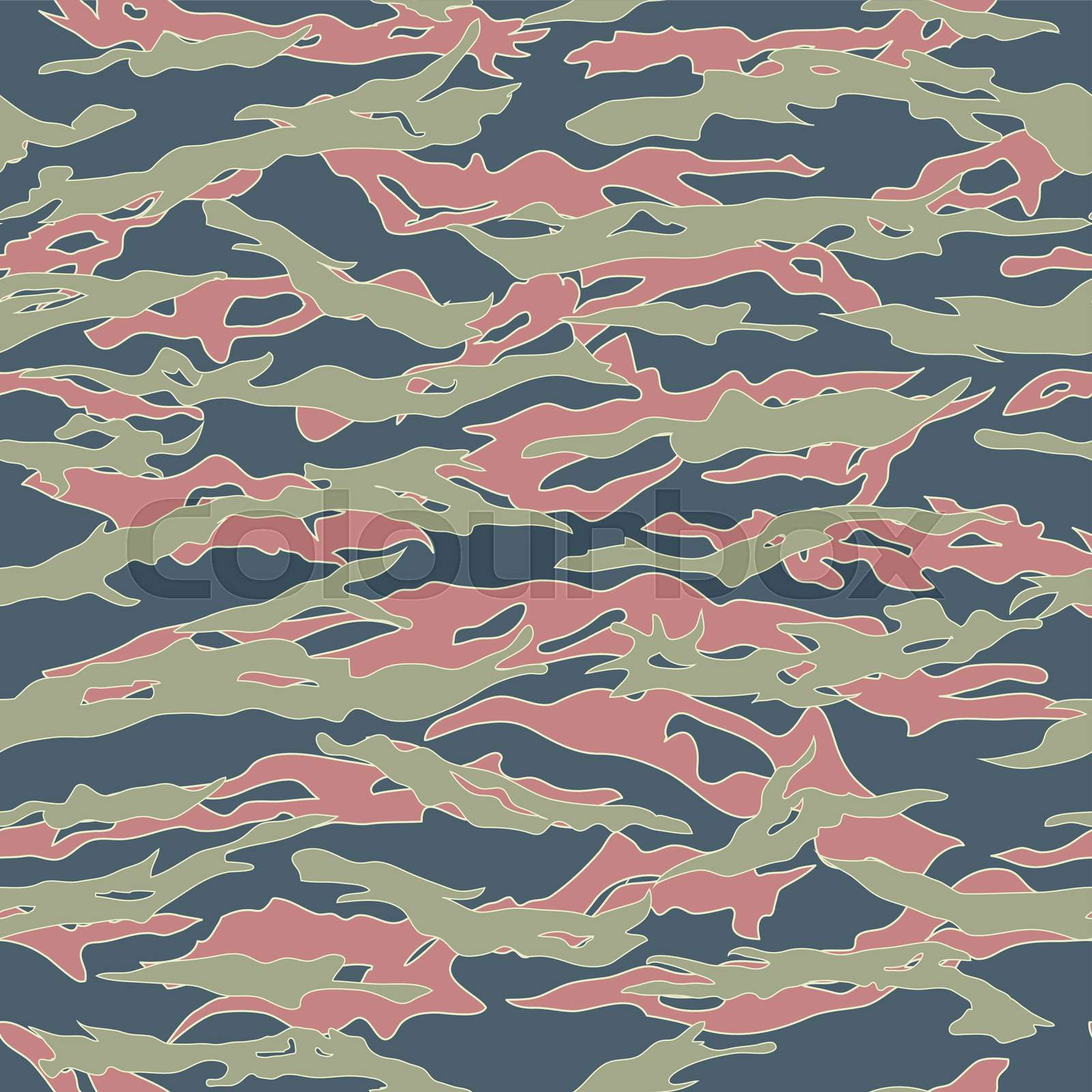 Ecuador Tiger stripe Camouflage seamless patterns | Stock vector | Colourbox