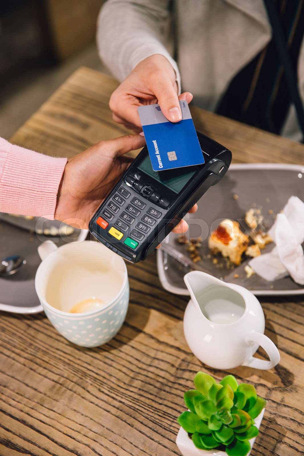 Contactless Cafe Payment | Stock image | Colourbox